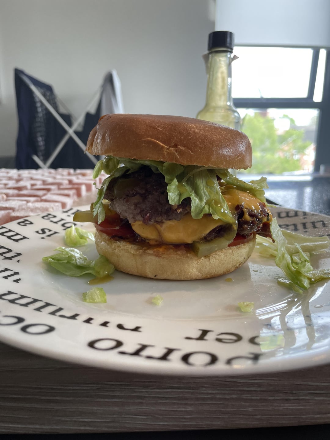 Double Angus patties, kewpie and crispy chilli mayo, pickle hot sauce ...