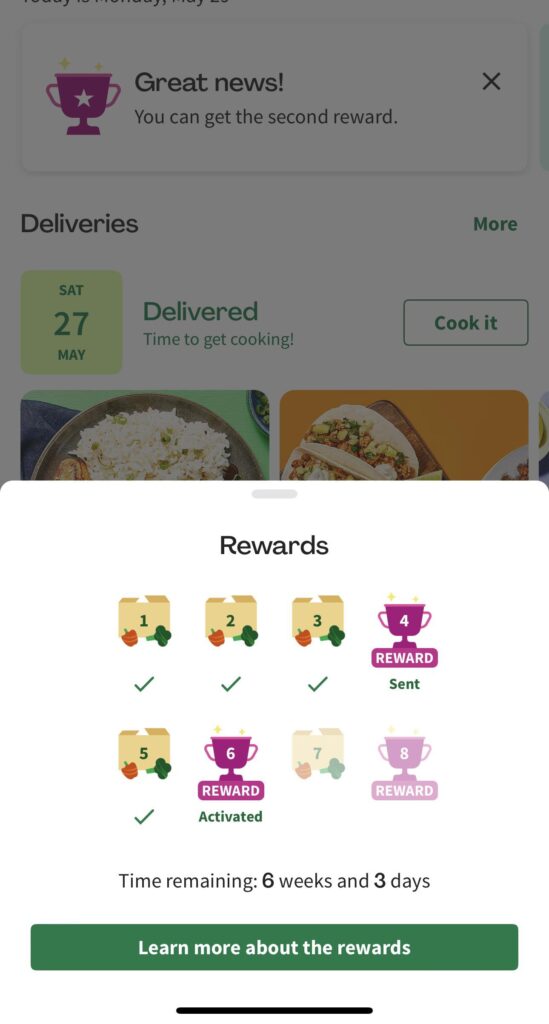 How do rewards work? - Dining and Cooking