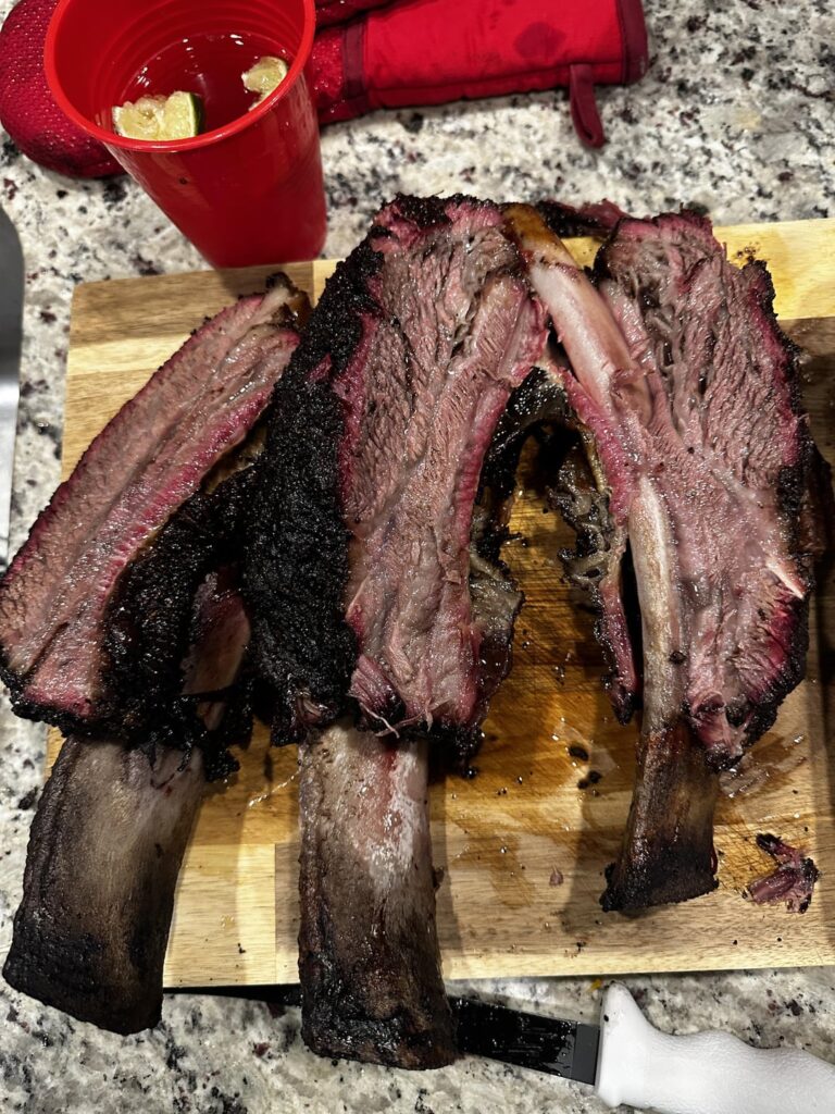 My first attempt at beef ribs on my new offset. - Dining and Cooking