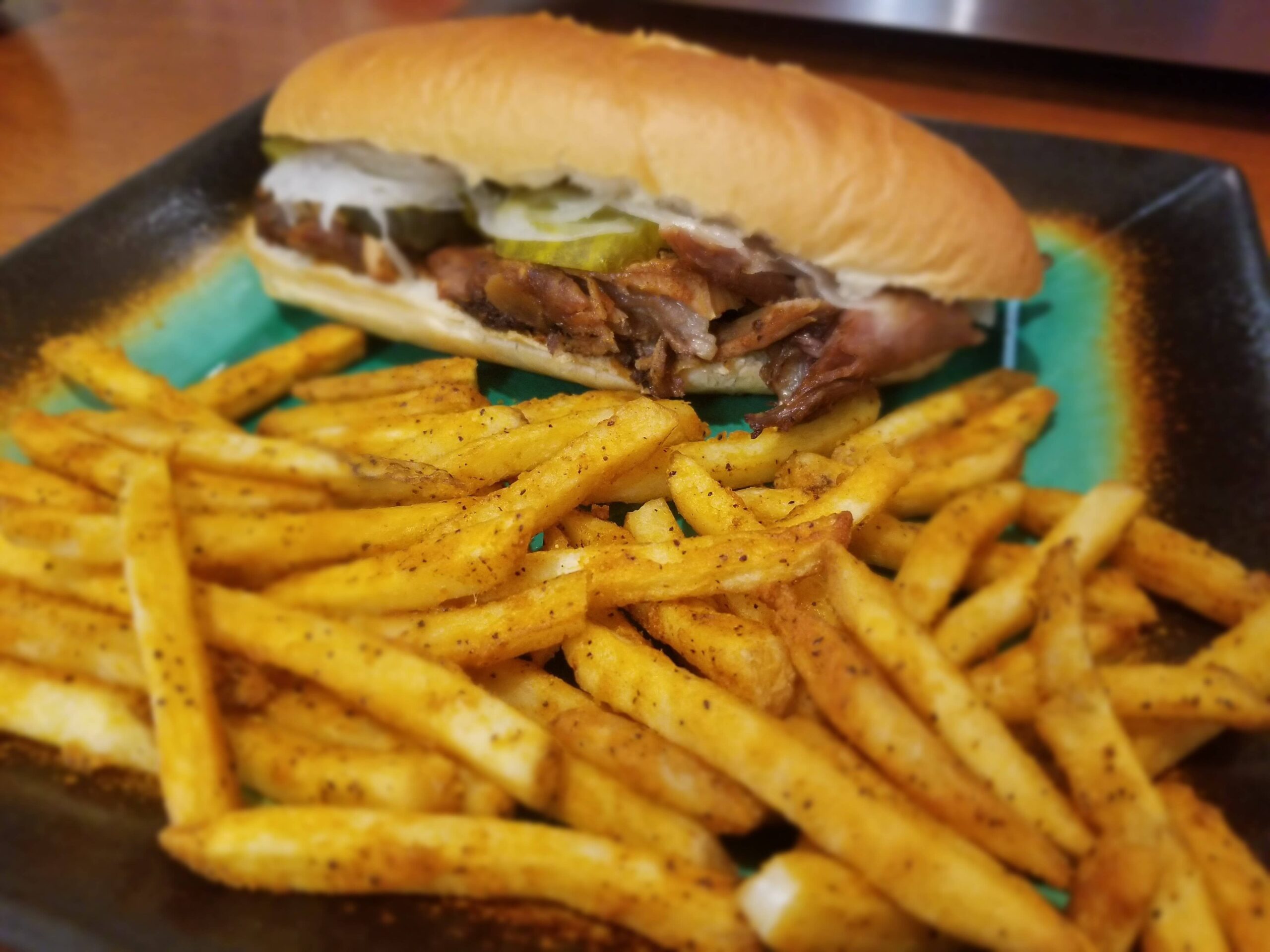Last night's dinner: Homemade McRib with air fried Checker's Famous ...
