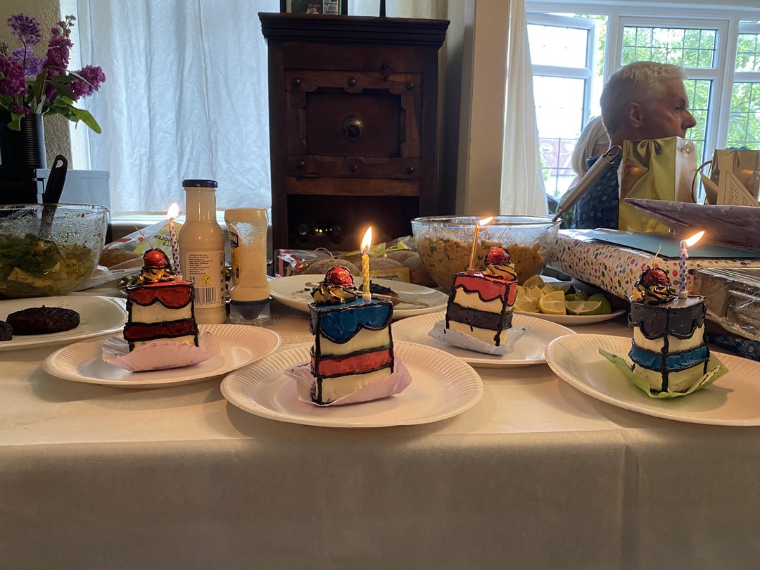 First ever cartoon cake(s)! They were so tricky to make with ...