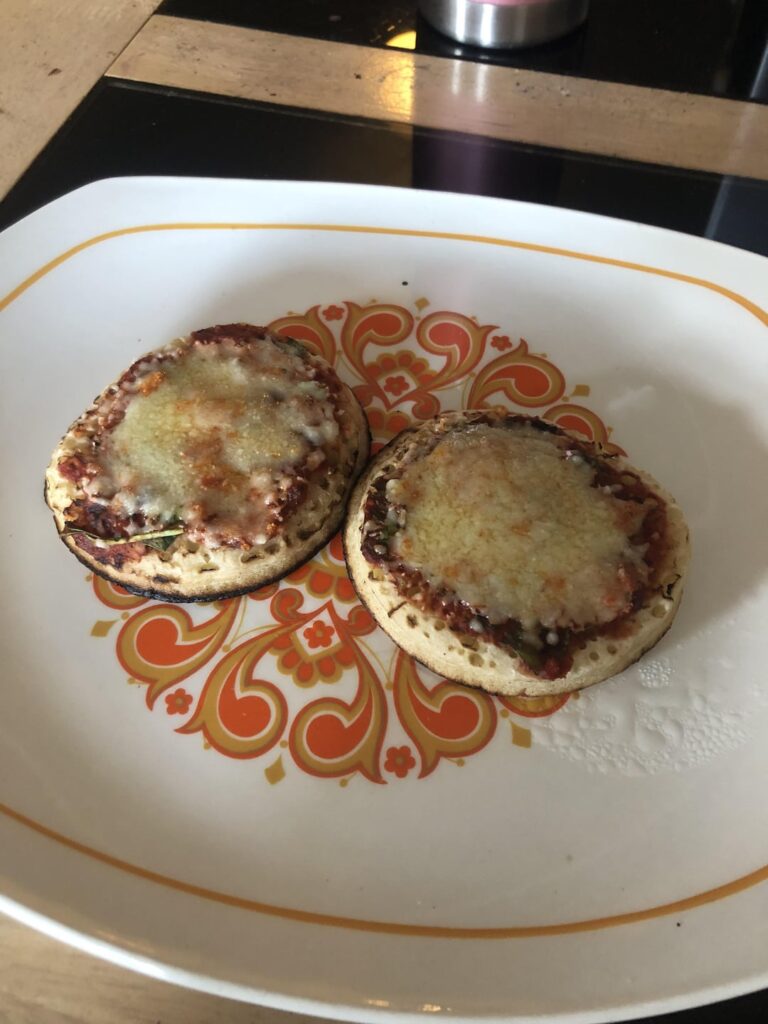 mini crumpet ‘pizzas’ - Dining and Cooking