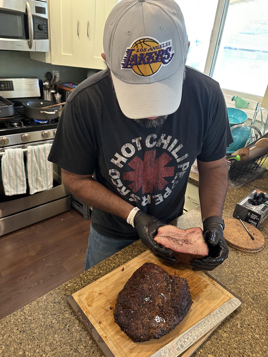 First brisket on OJ Highland reverse flow - Dining and Cooking