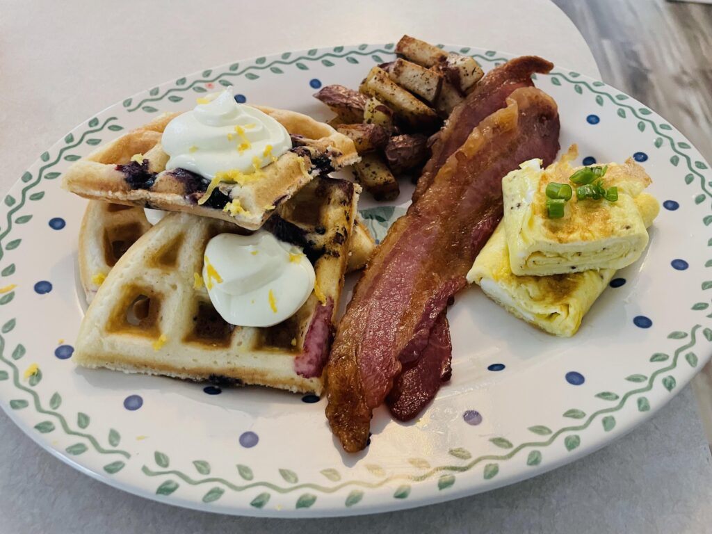 Bacon was homemade on the egg prior, but todays cook wasn’t. I still ...