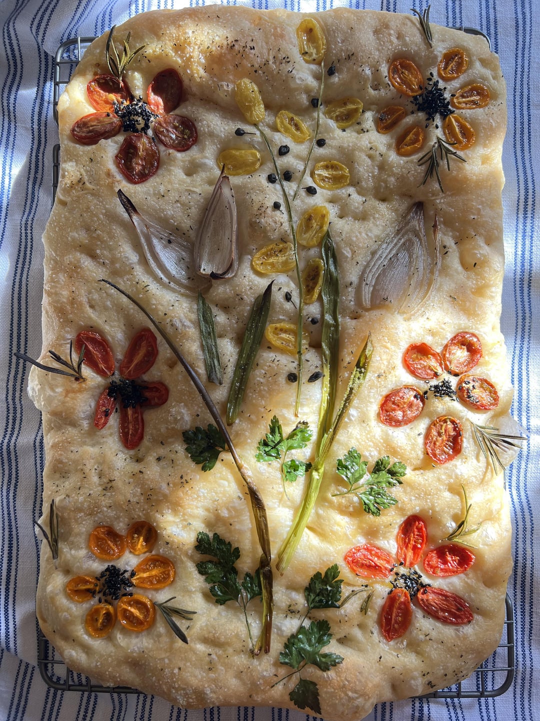 Focaccia Garden Bread - Dining and Cooking