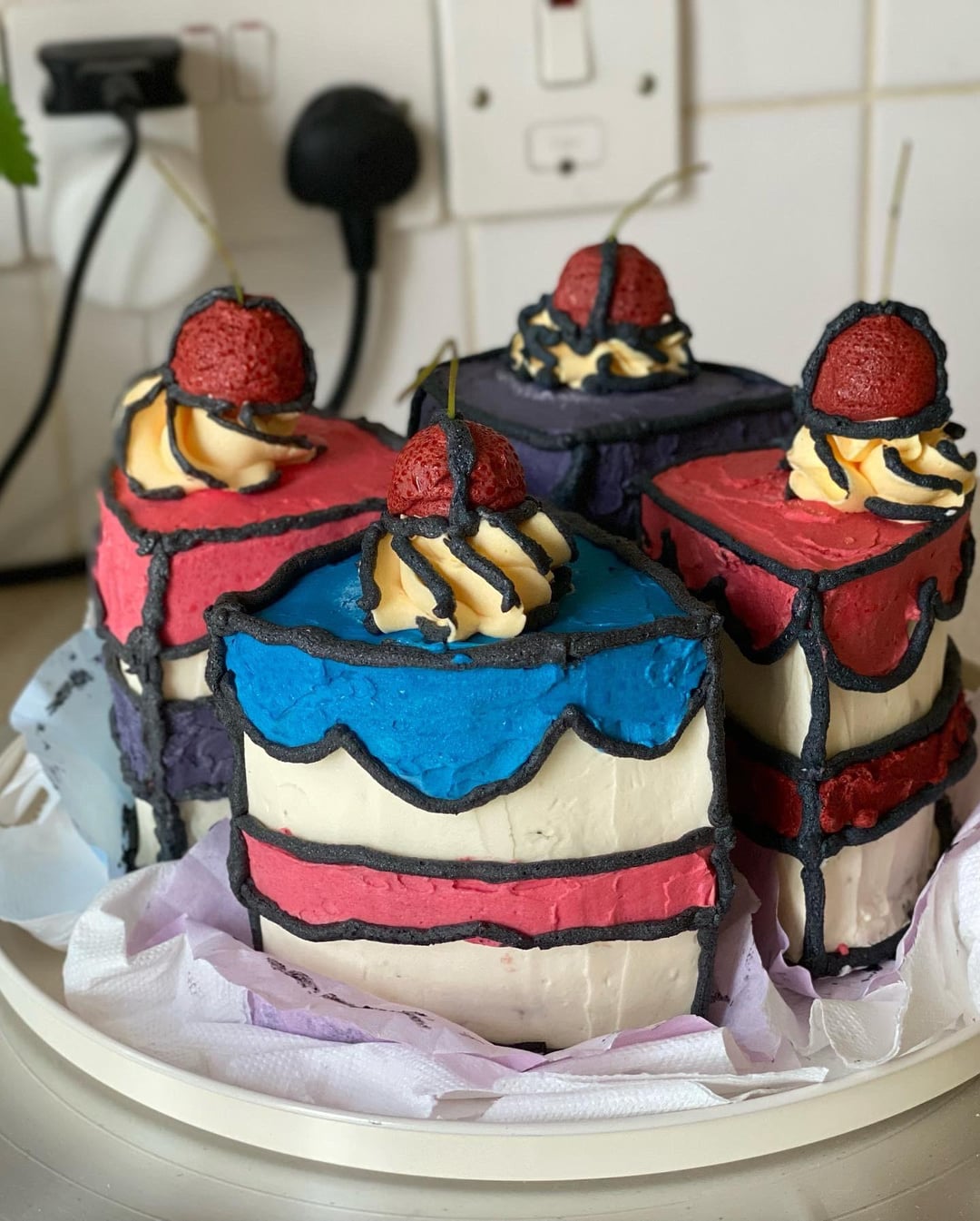 First ever cartoon cake(s)! They were so tricky to make with ...