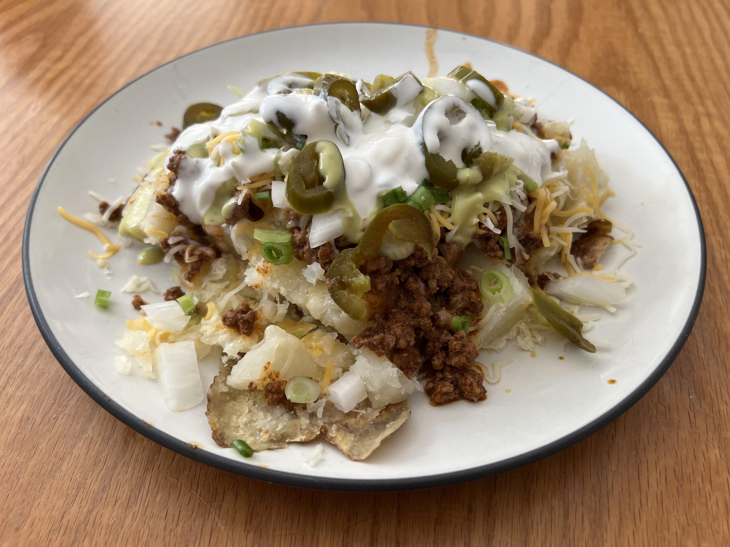 For the pleasantly stoned: Nacho Baked Potato - Dining and Cooking
