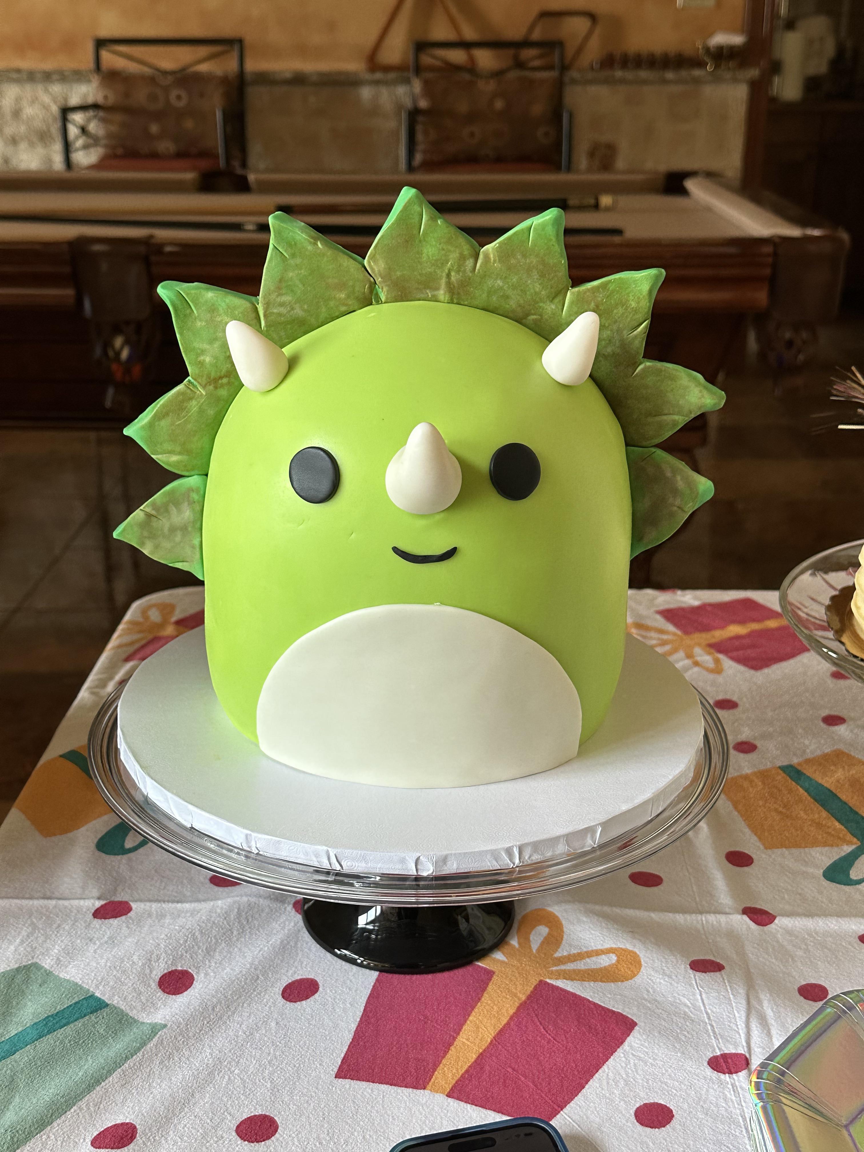 The squishmallow cake my friend’s sister made for his son (her nephew ...