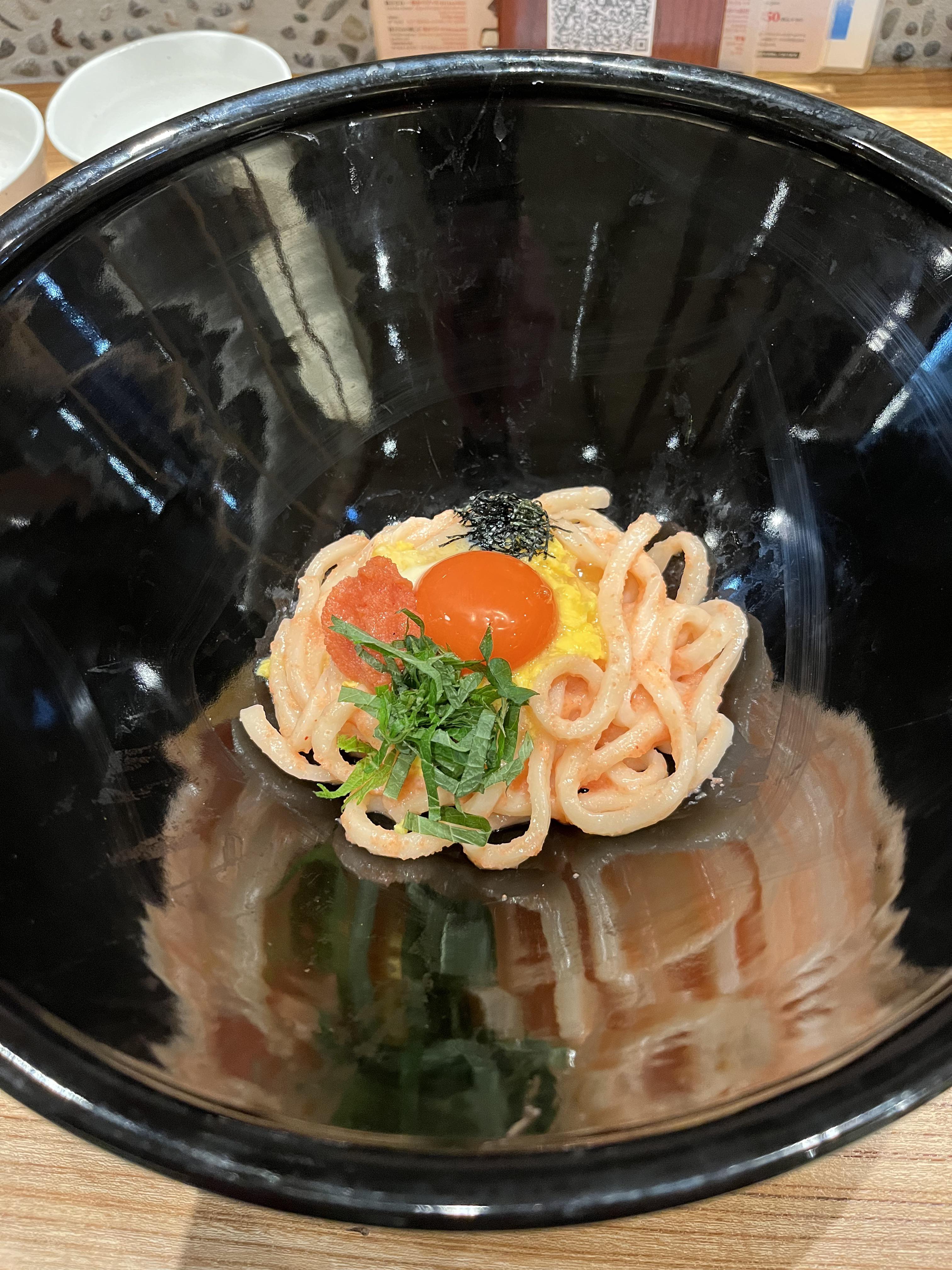 Mentaiko and egg udon - Dining and Cooking