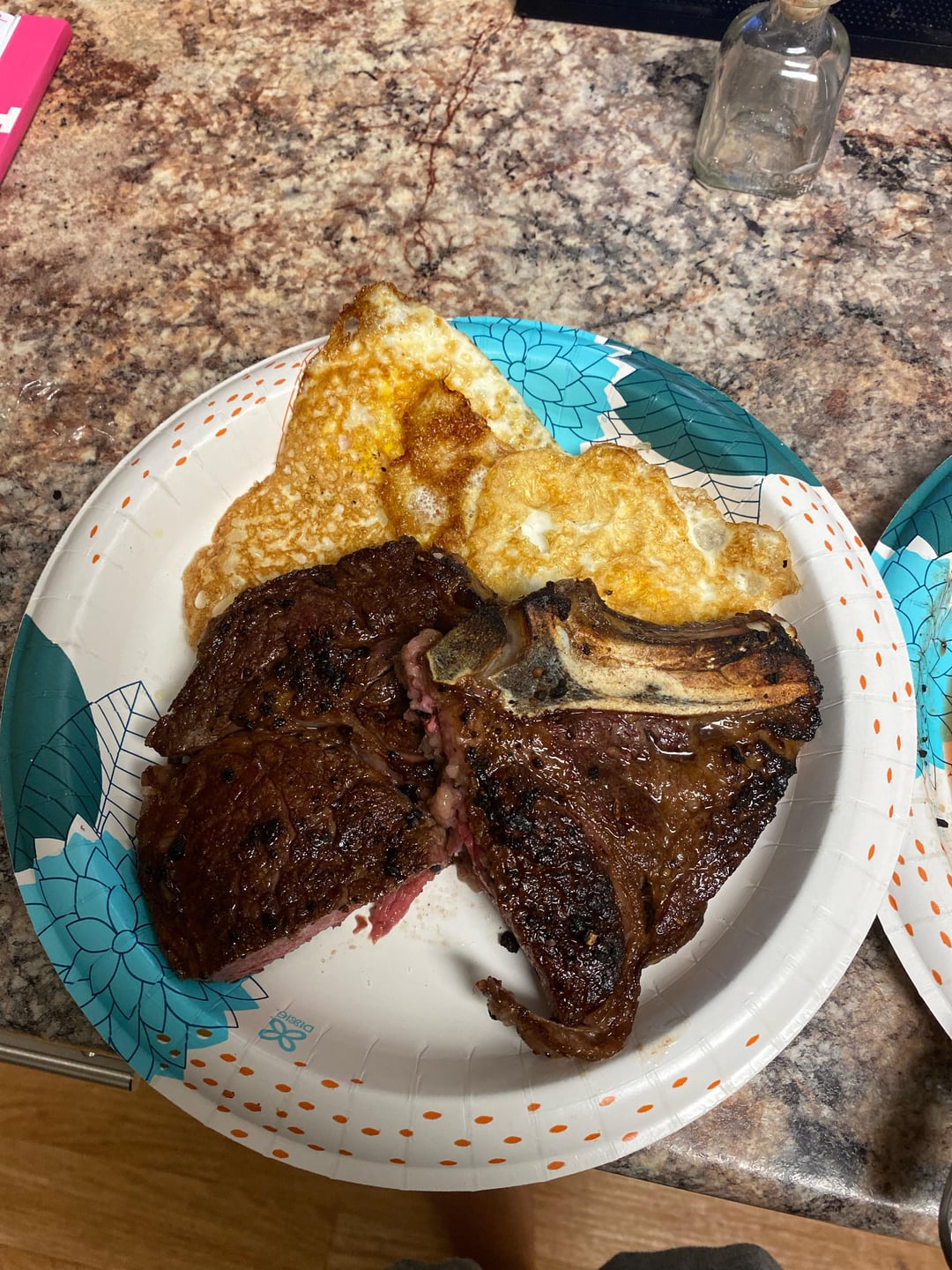 Steak and eggs, i finally got medium/medium rare on my 4th or 5th ...