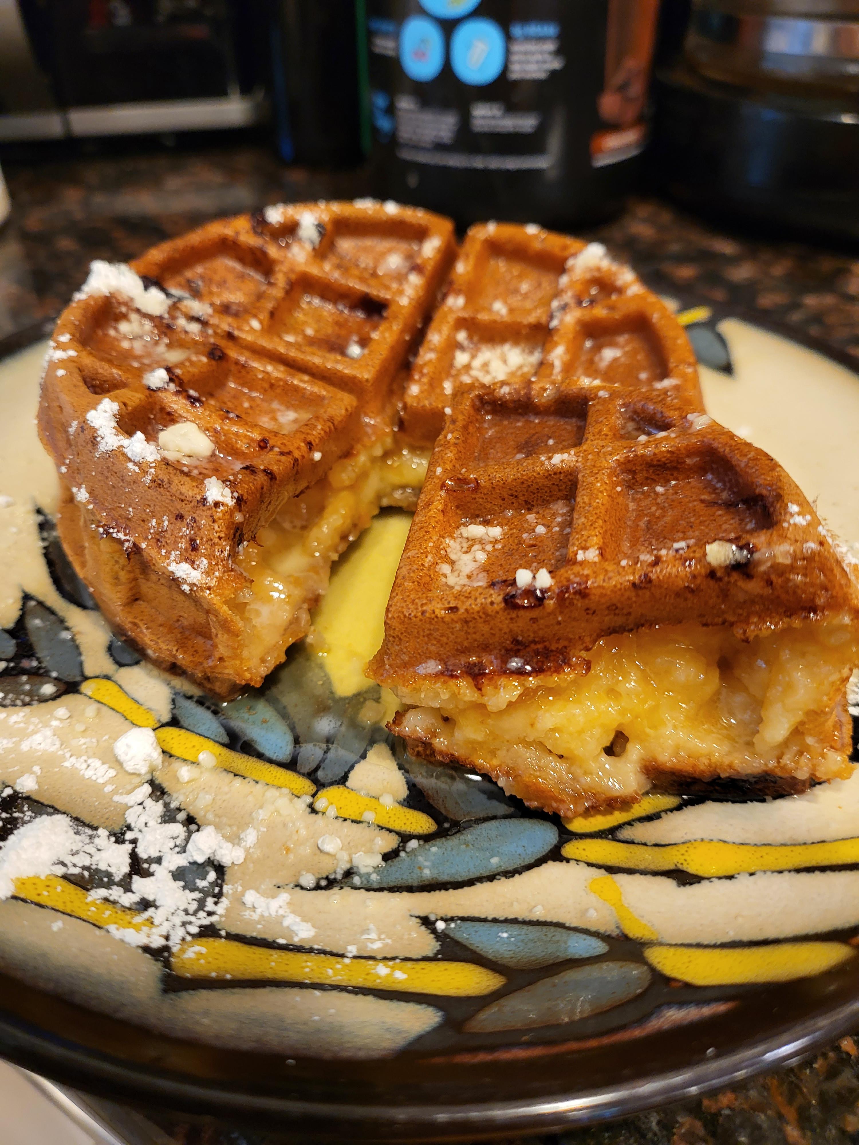 [Homemade] Apricot stuffed waffles - Dining and Cooking