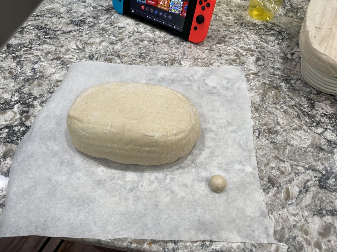Made a full sized loaf for my friend and a bite sized loaf for his baby ...