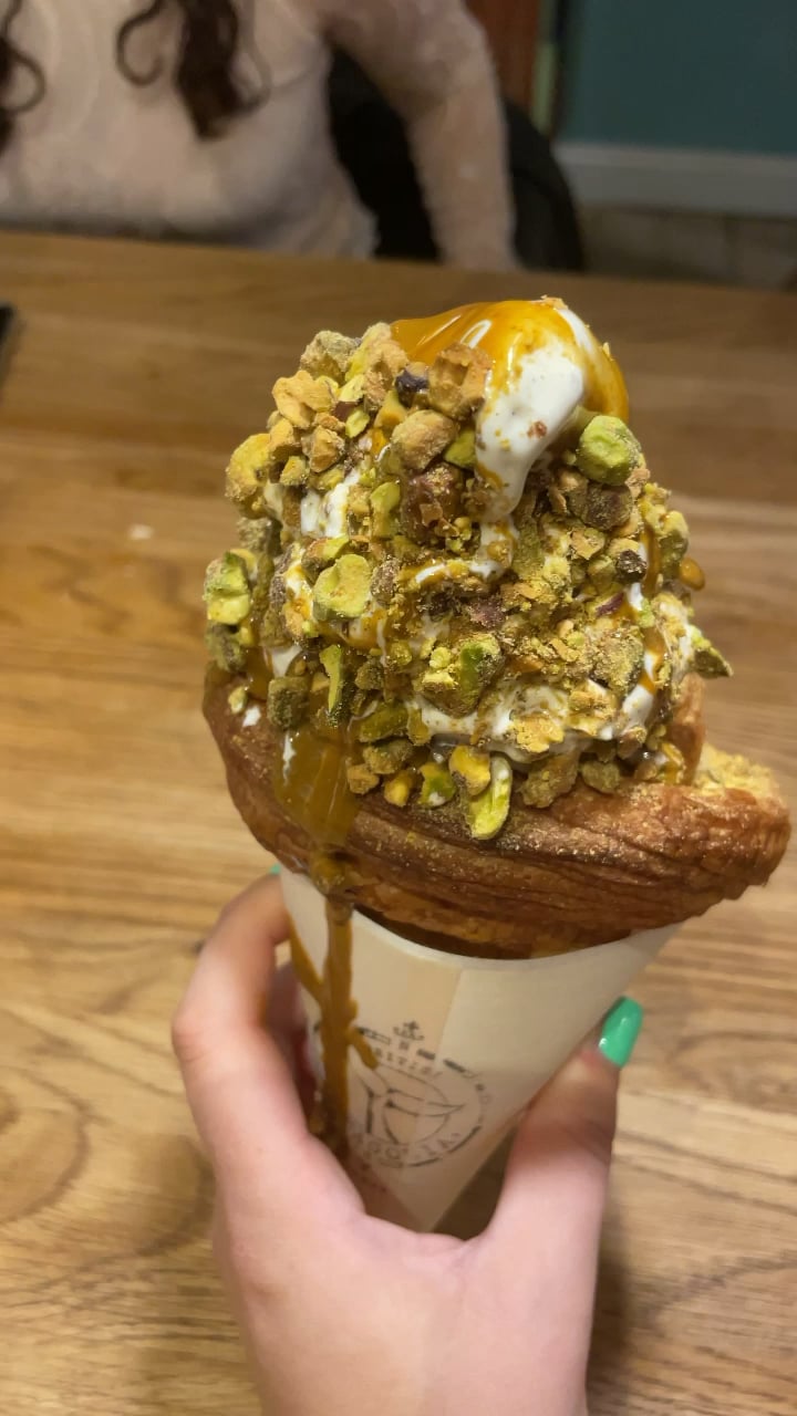 Ice-crone (soft serve ice cream in a croissant cone) - Dining and Cooking