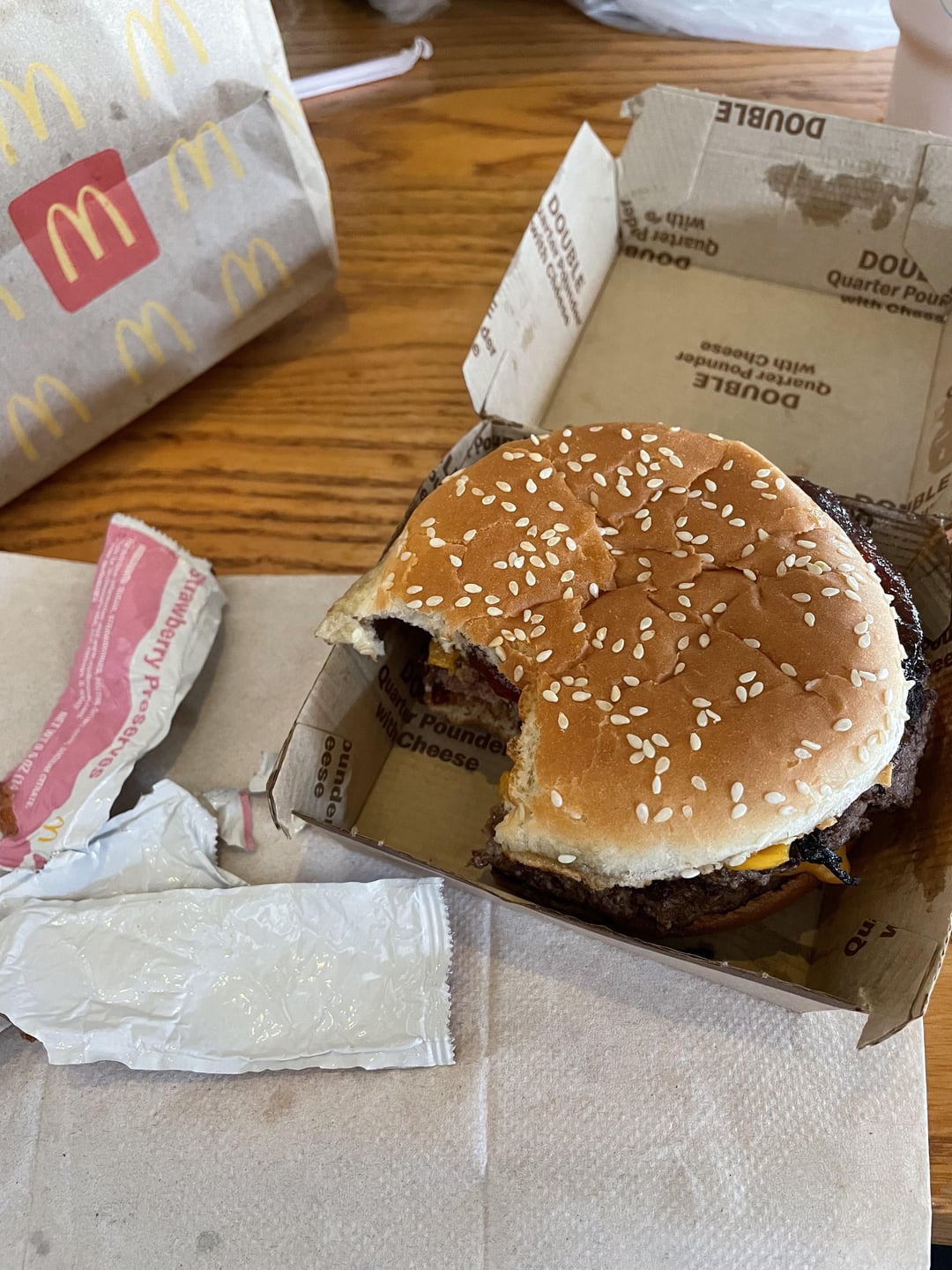 I Enjoy A Mcdonald S Double Quarter Pounder With Strawberry Jelly