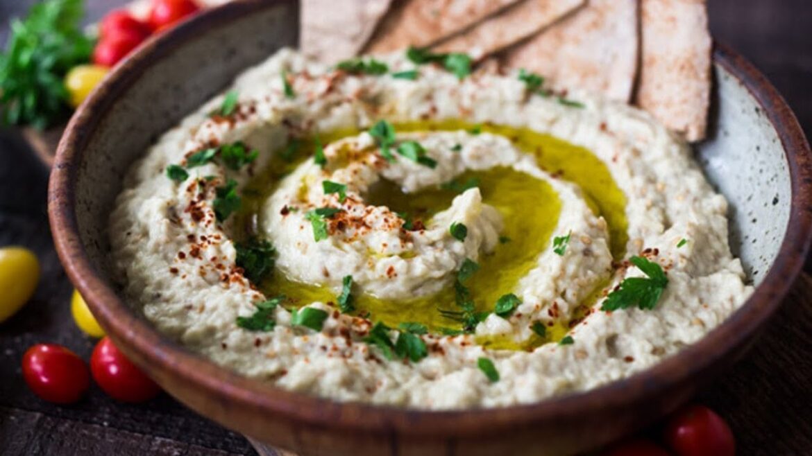 How To Make Baba Ganoush Lebanese Roasted Eggplant Dip Recipe - Dining and Cooking