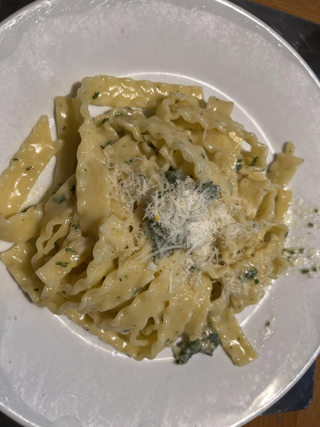 First attempt at an Alfredo sauce. Used Manfredine pasta as that was ...