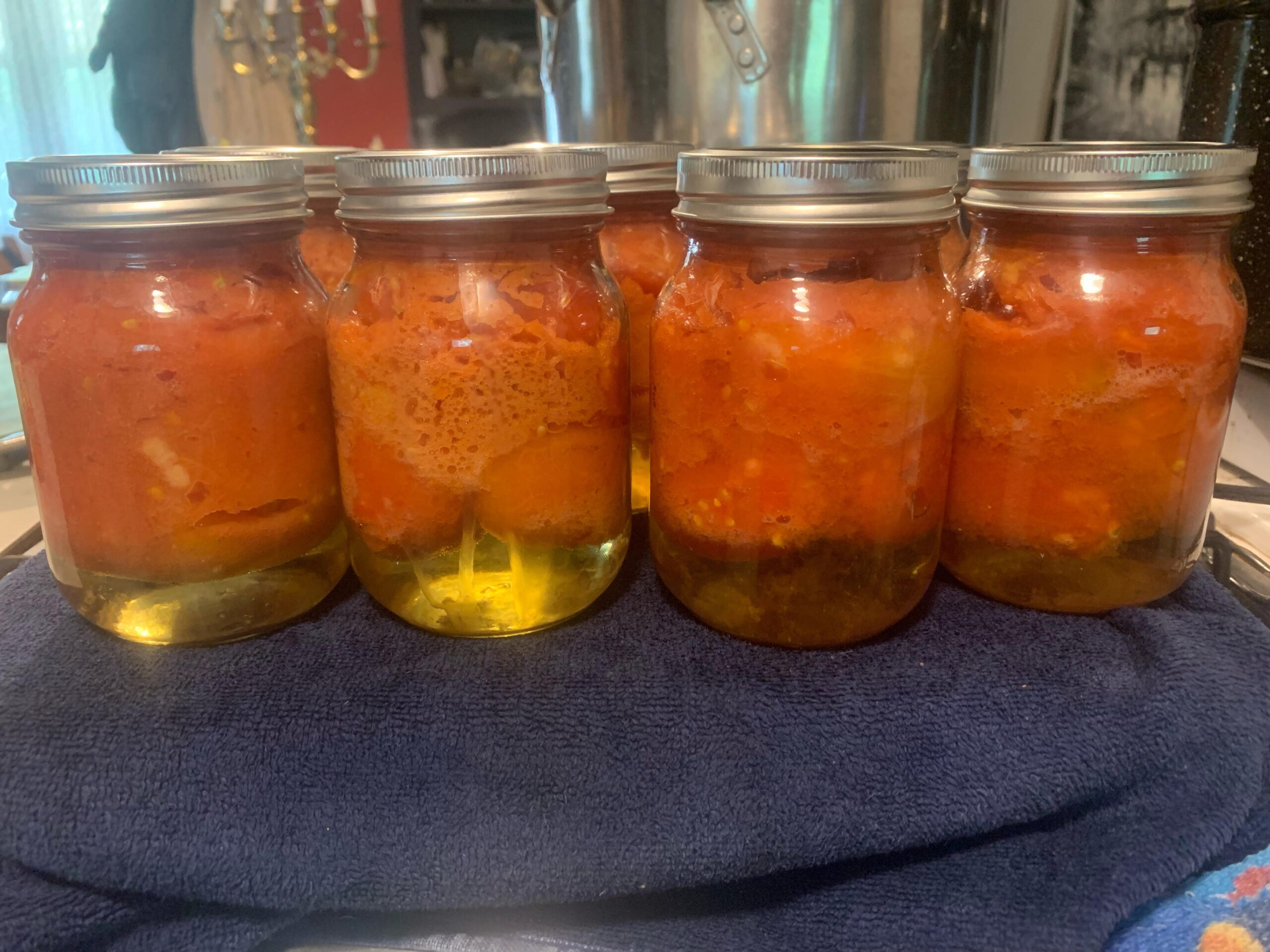 Water bathed canned tomatoes look off? - Dining and Cooking