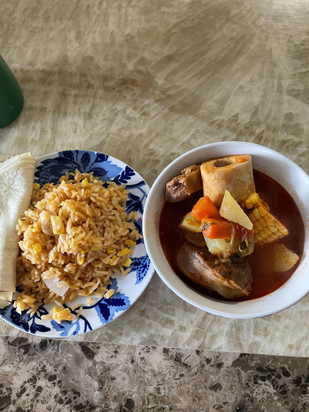 Caldo de res rojo, before and after - Dining and Cooking