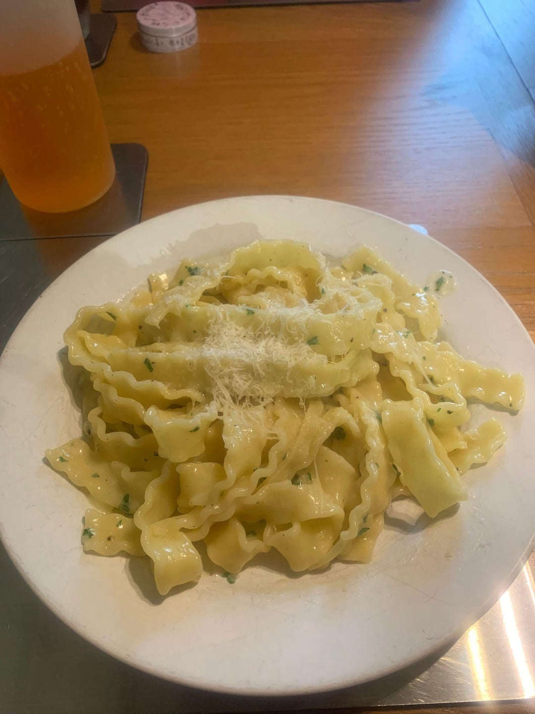 First attempt at an Alfredo sauce. Used Manfredine pasta as that was ...