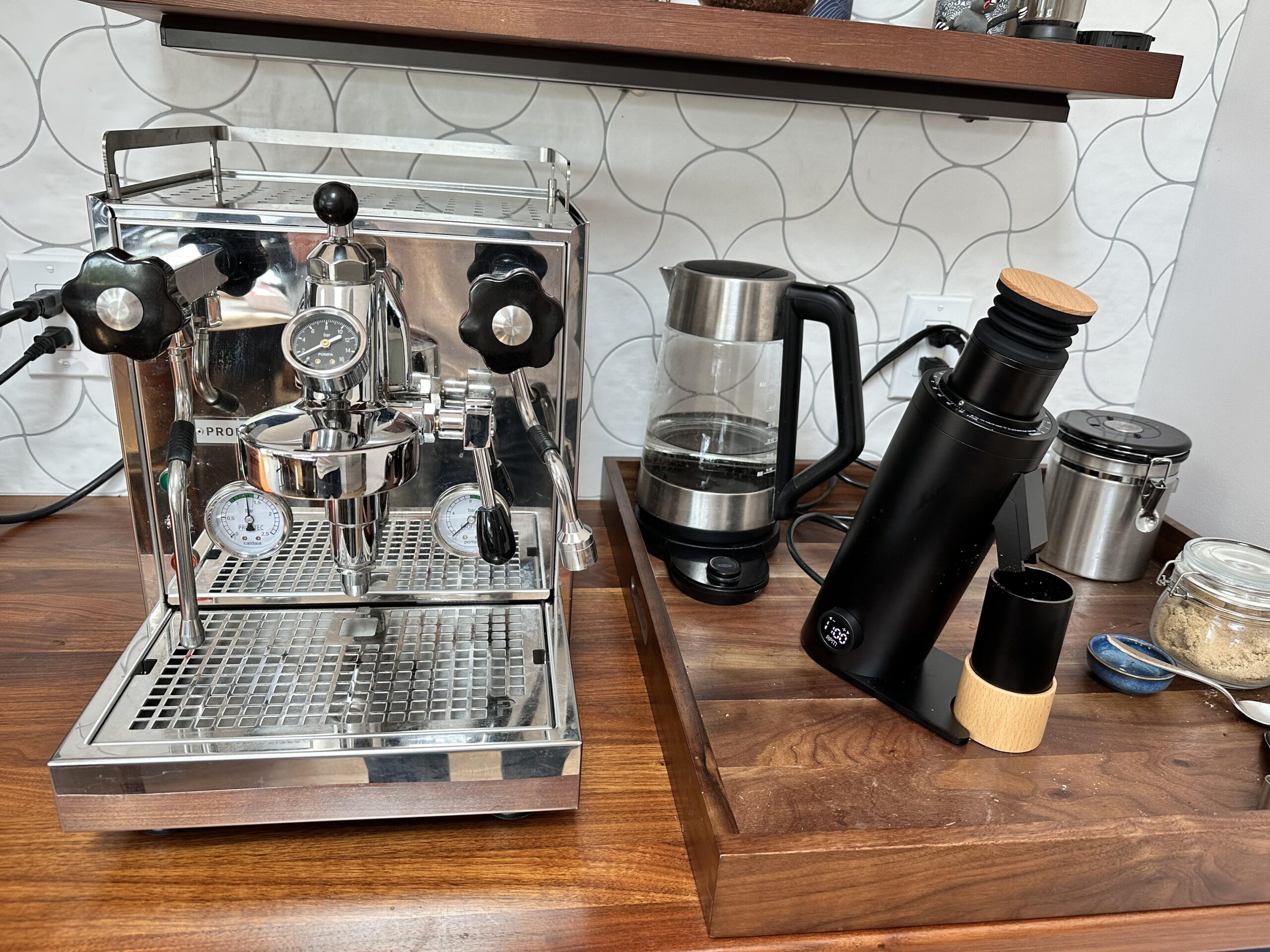Adding espresso to the pour over station - Dining and Cooking