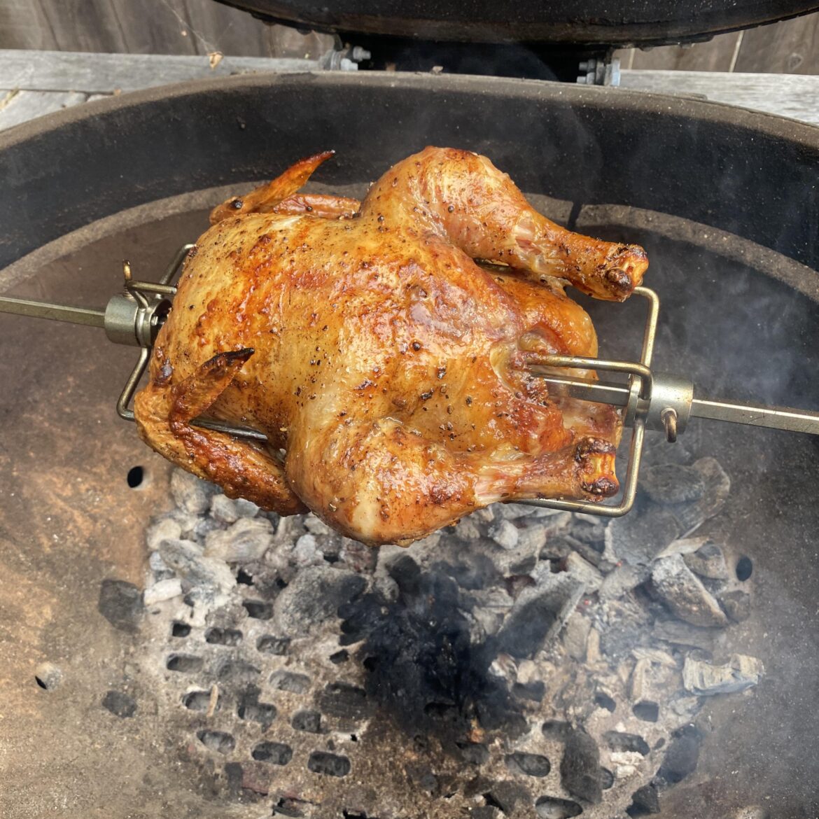 DIY Rotisserie chicken. Just salt, pepper and lots of fire. - Dining ...