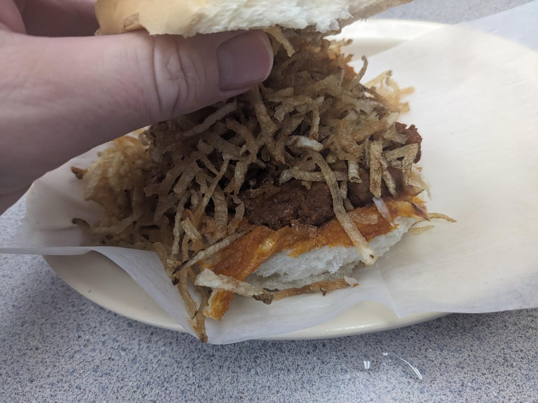 Cuban Frita burger from El Rey de Las Fritas in Little Havana, Miami ...