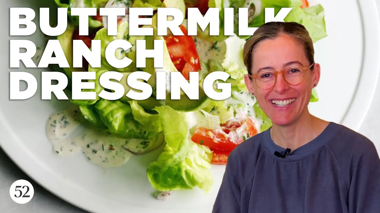 The Creamiest, Herbiest Buttermilk Ranch Dressing | Amanda Messes Up In ...