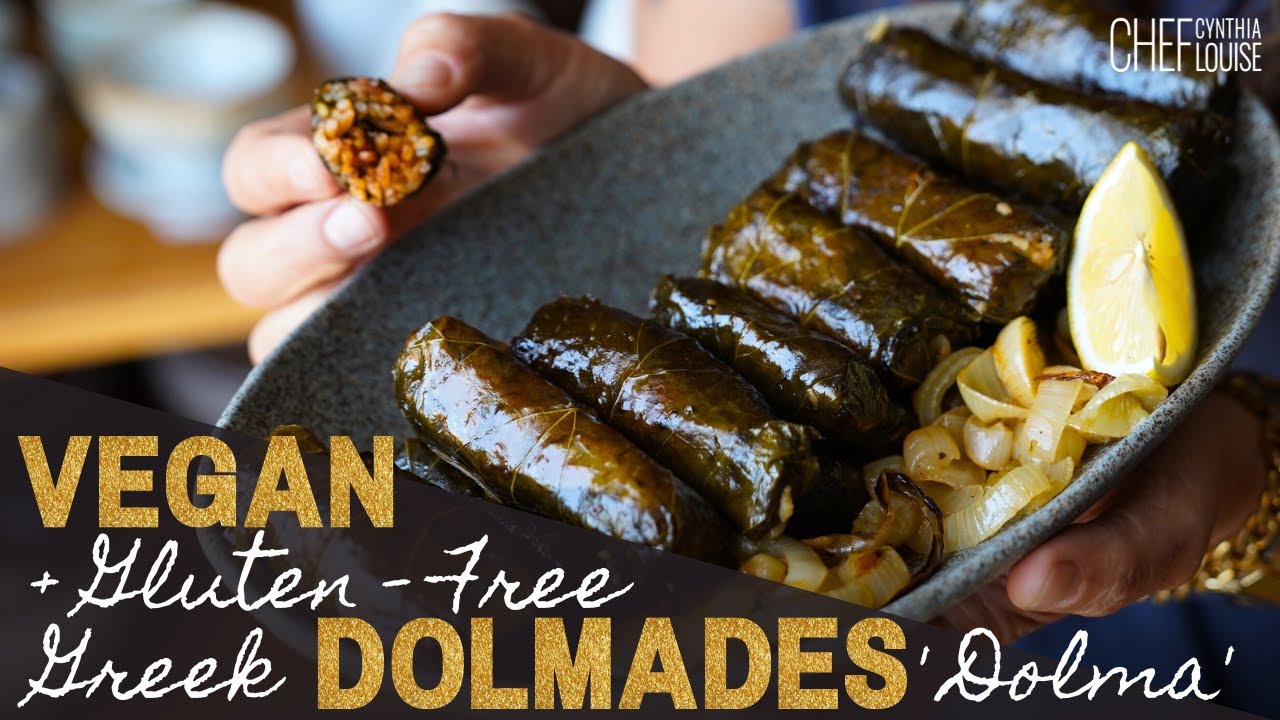 How to Make Greek Dolmades 'Dolma' — Stuffed Grape Leaves | No Meat ...