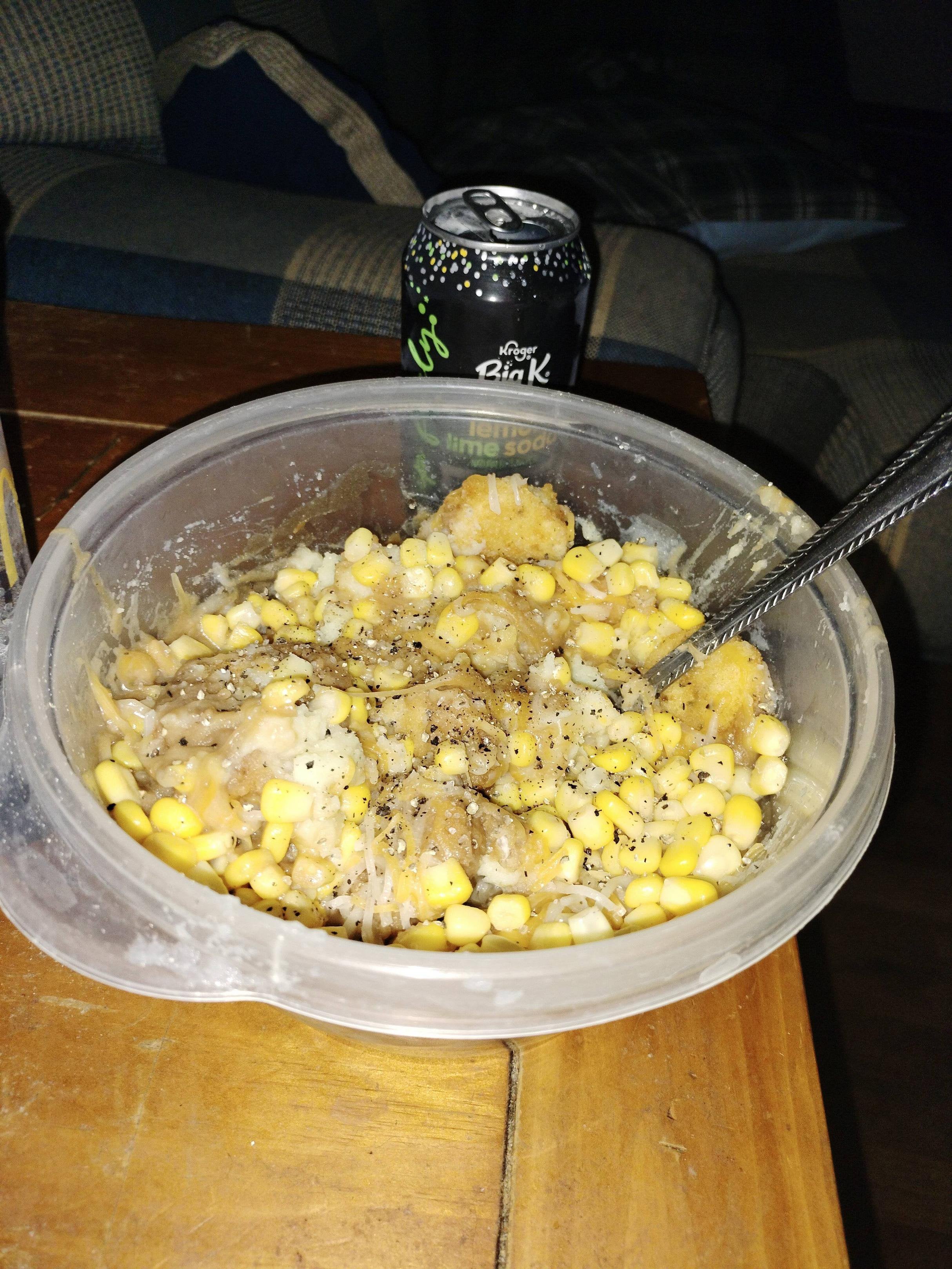 Knock-off KFC Famous Bowl featuring canned gravy and incredible camera ...