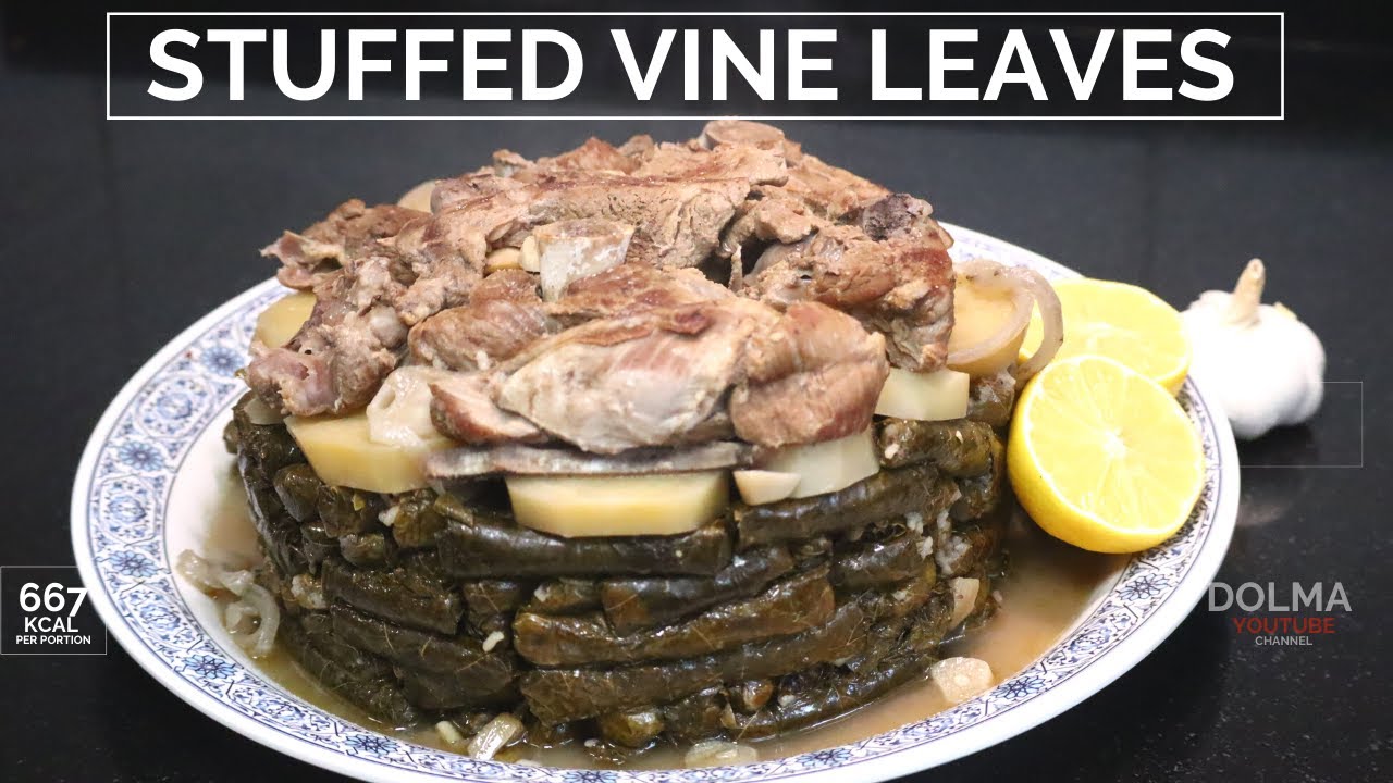 Warak enab mahshi recipe - dawali recipe - stuffed vine leave with lamb ...