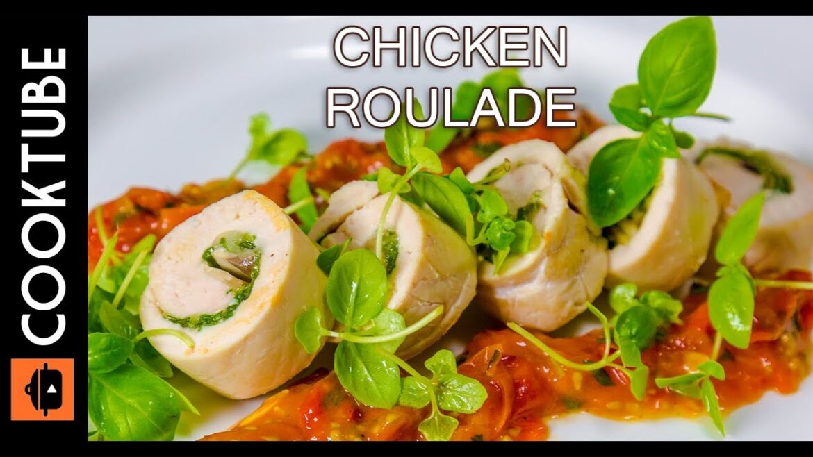 Chicken Roulade Recipe | Cheese, Mushroom & Spinach Stuffing - Dining ...