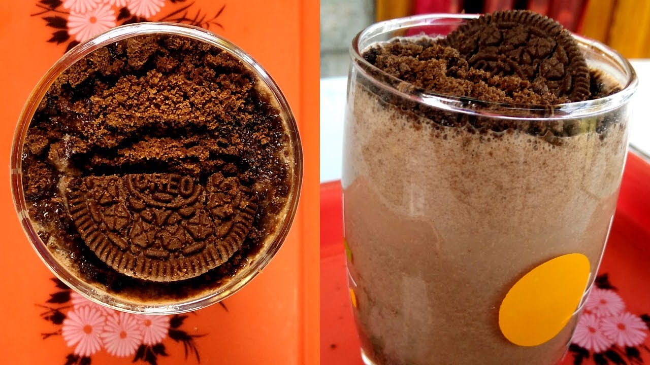 OREO MILKSHAKE - ONLY WITH 2 INGREDIENTS | OREO MILKSHAKE WITHOUT ...