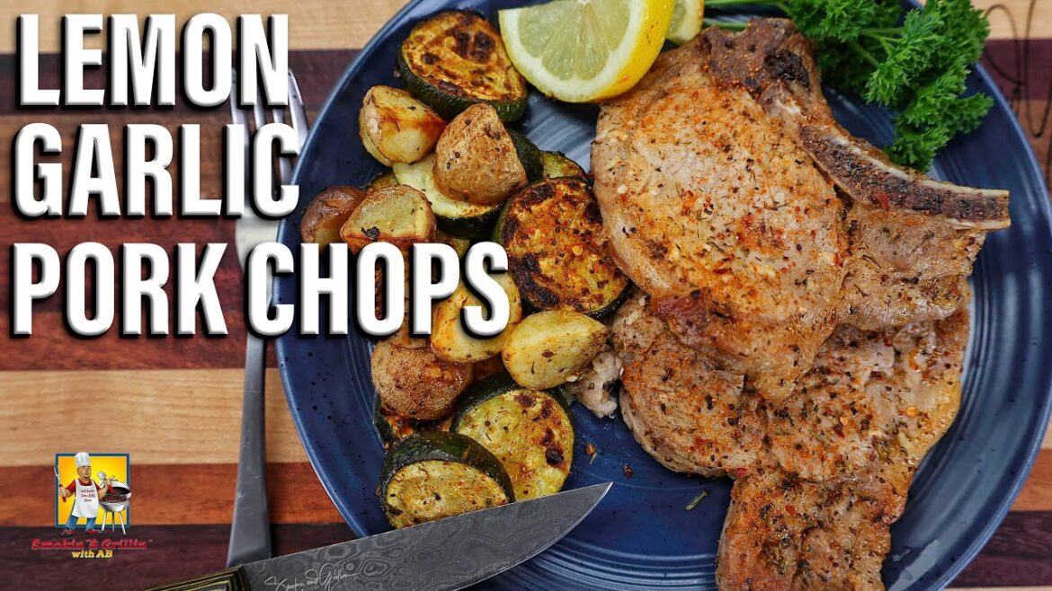 Oven Baked Lemon Garlic Pork Chops - Simple Recipe - Dining and Cooking