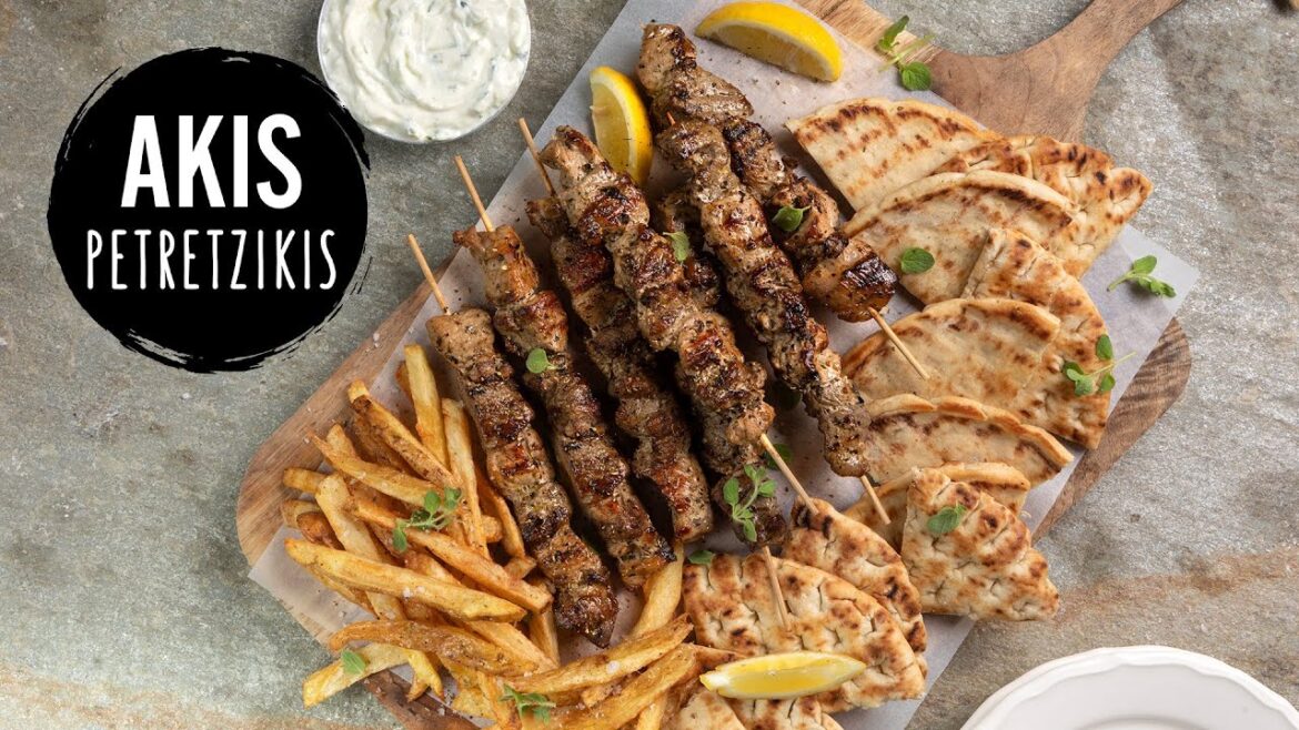 Greek Pork Souvlaki | Akis Petretzikis - Dining and Cooking