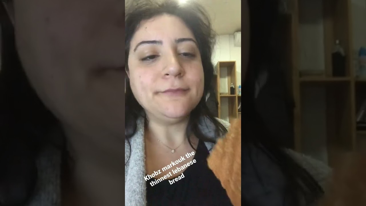 Khobz markouk, thinnest lebanese bread, put it on the grill and taste ...