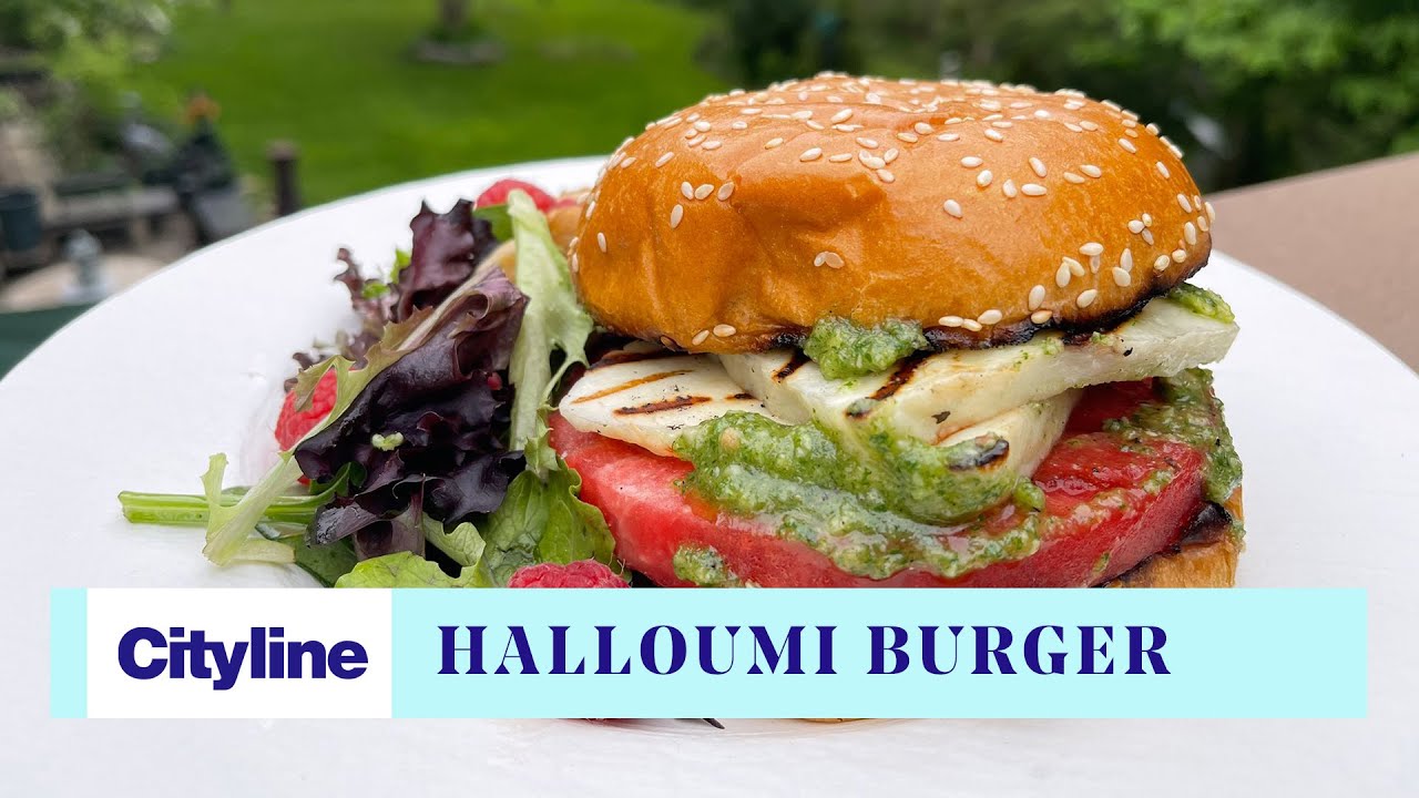 Grilled halloumi and watermelon burger - Dining and Cooking