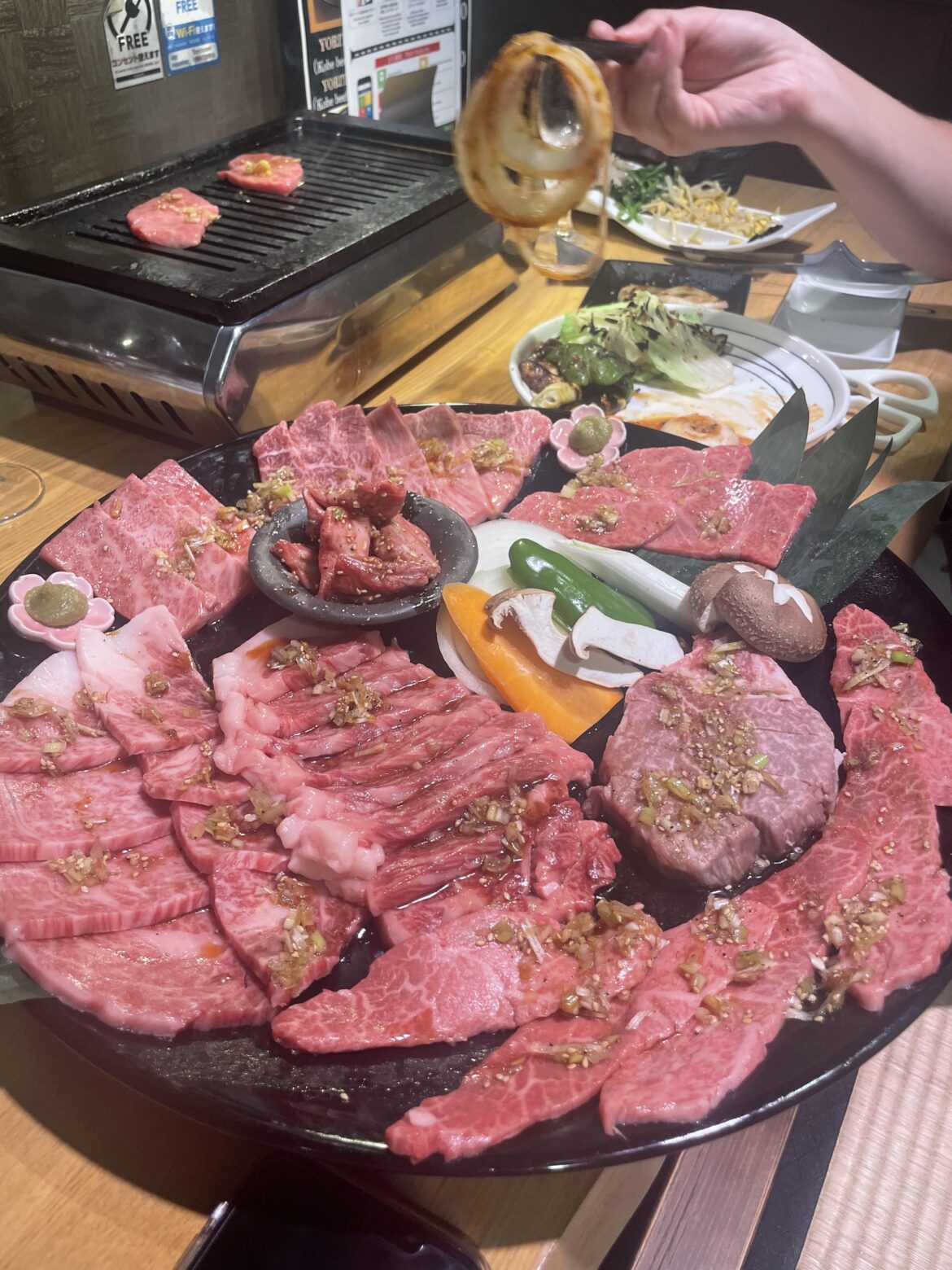 Possibly the best meal I’ve ever had. A full platter of kobe beef in ...