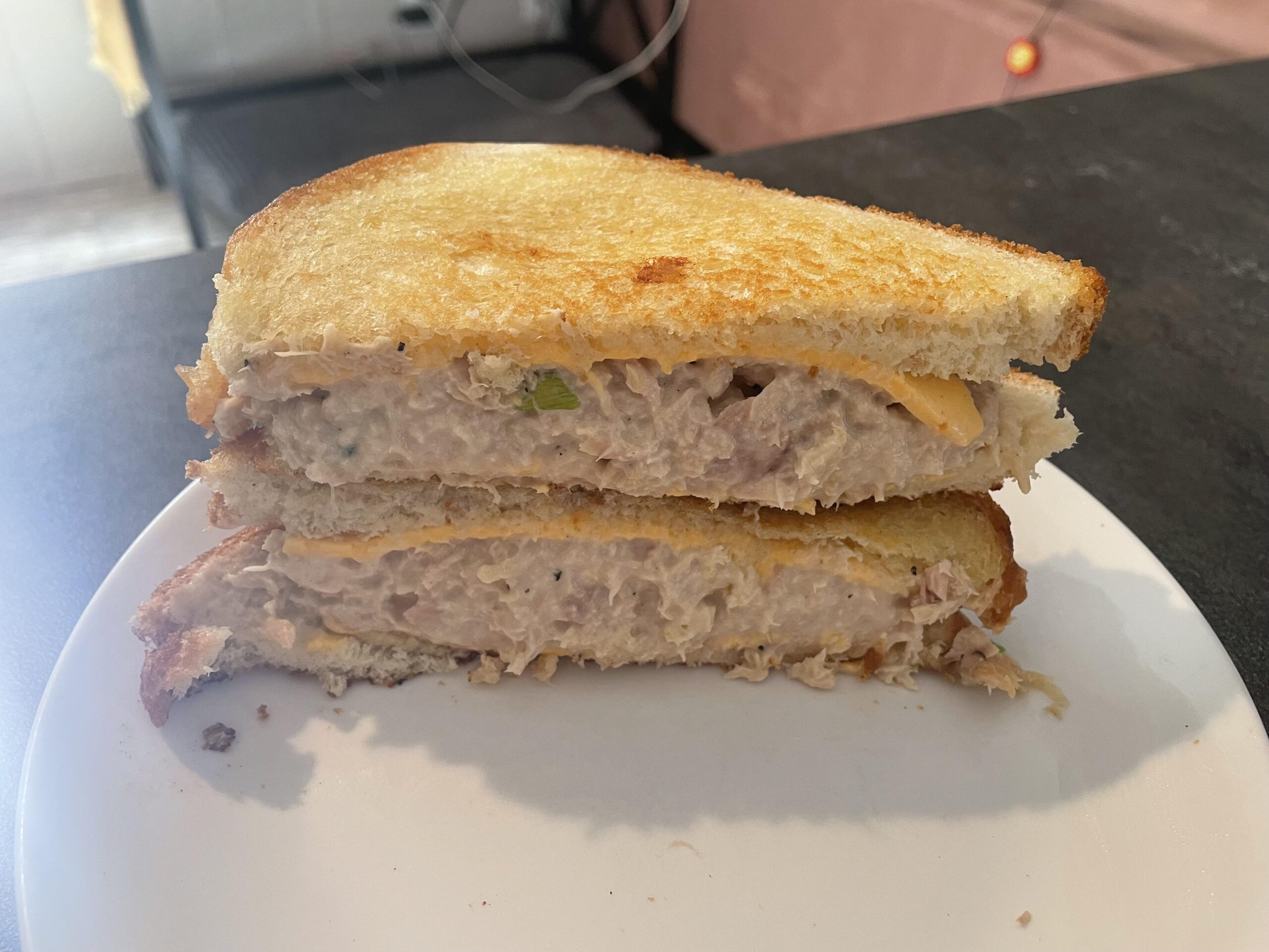 The holy Tuna melt w Mayo, Green Onion, S&P, and Worcestershire ...