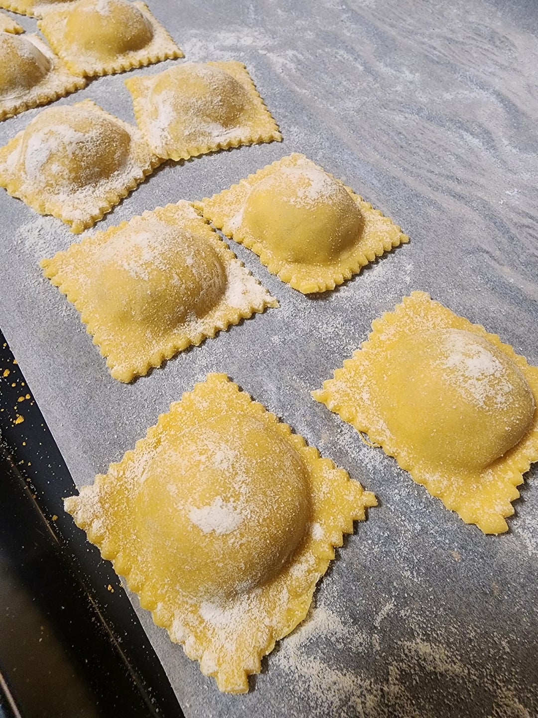 Confit duck, honey nut squash, and ricotta ravioli with brown butter ...