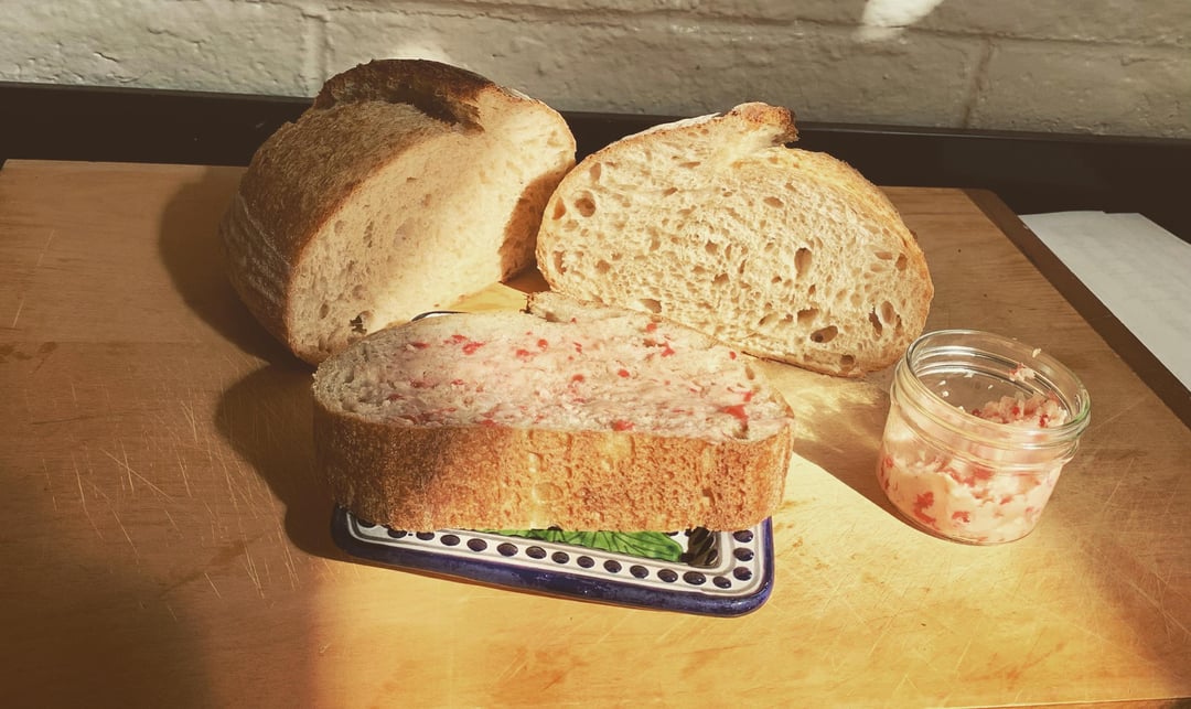 Sourdough and some Strawberry Compound butter. - Dining and Cooking