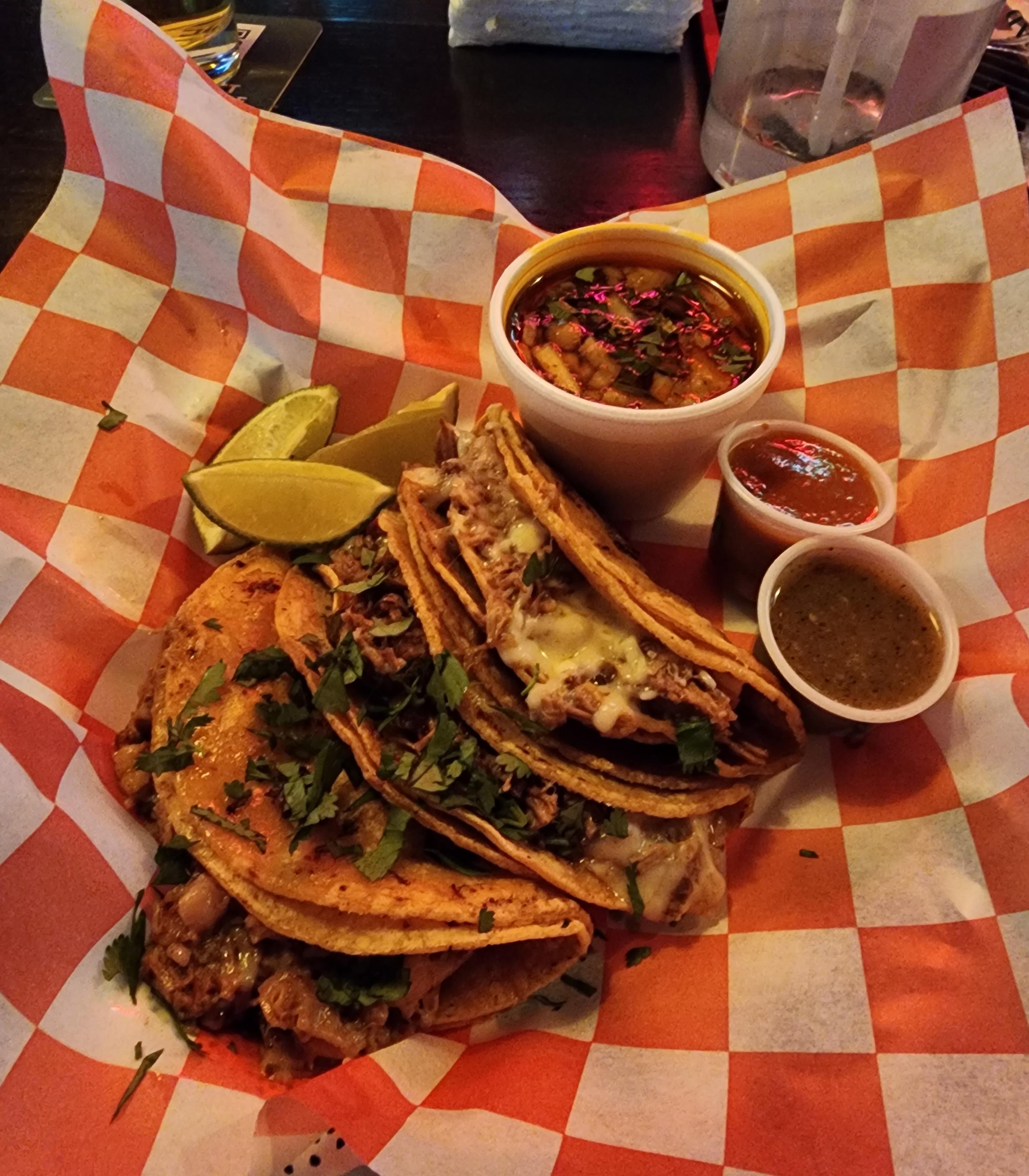 Birria tacos from La Katerina Autenica, in Little Joe's, Taylor St ...