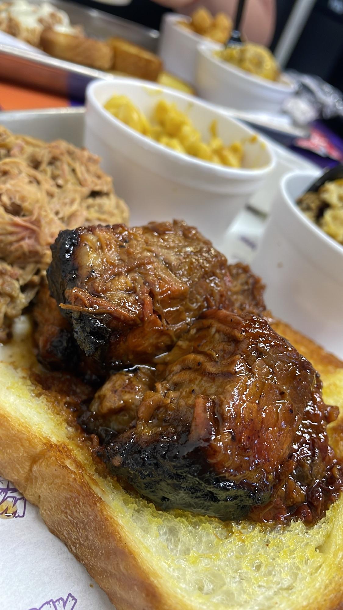 Burnt ends at Wicked Oak BBQ in Tampa, FL. - Dining and Cooking