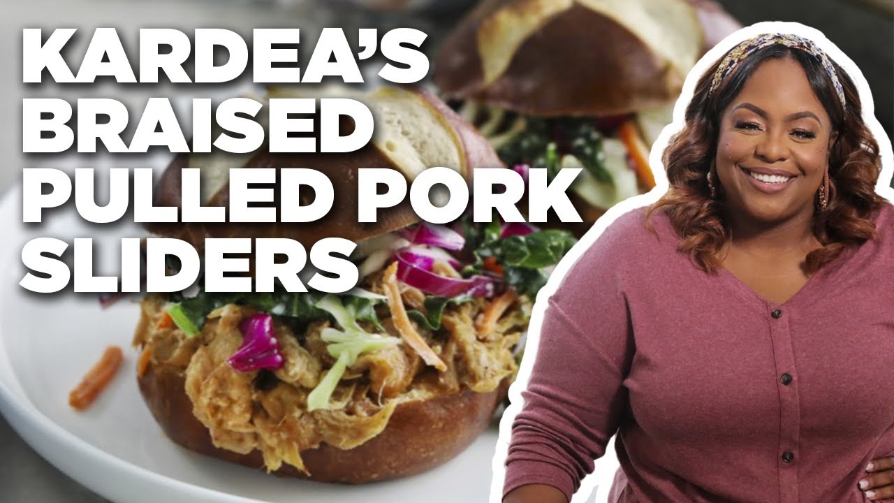 Kardea Brown’s Braised Pulled Pork Sliders with Apple Slaw | Delicious ...