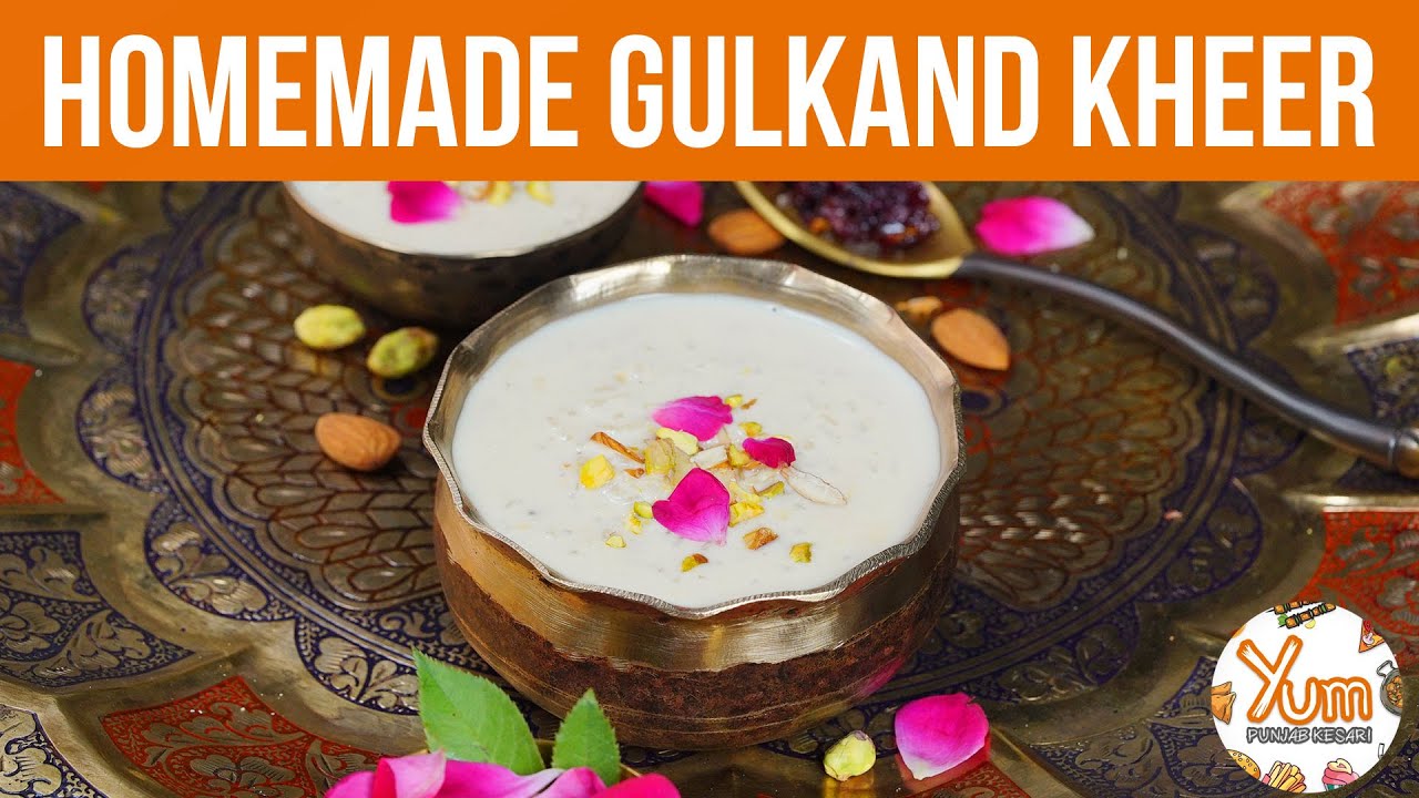 How to Make Delicious Homemade Gulkand Kheer | Sweet Rose Flavored Rice ...