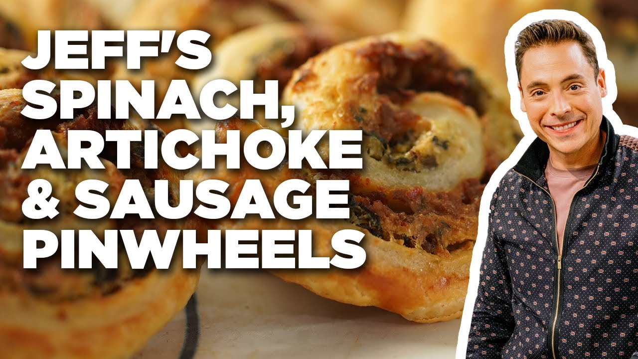 Jeff Mauro's Spinach, Artichoke and Sausage Pinwheels | The Kitchen ...