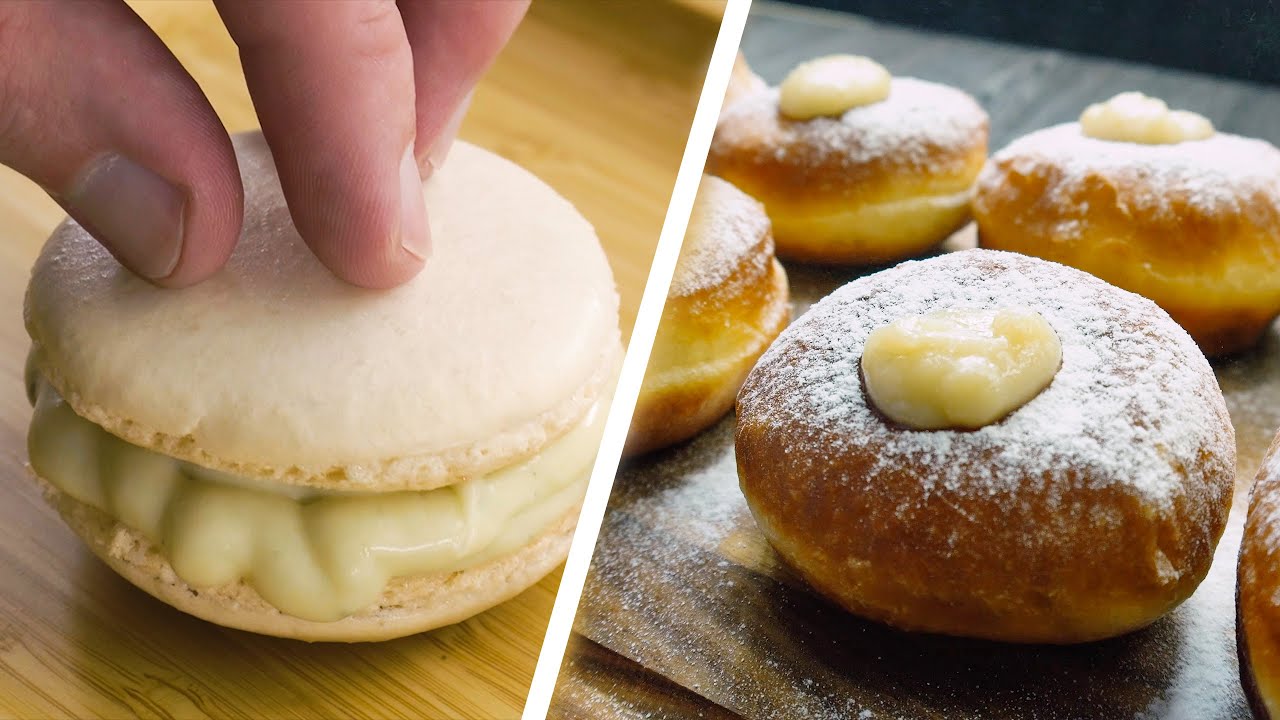Italian Bomboloni Recipe Doughnuts - How to bake Pear Dorblu macarons ...