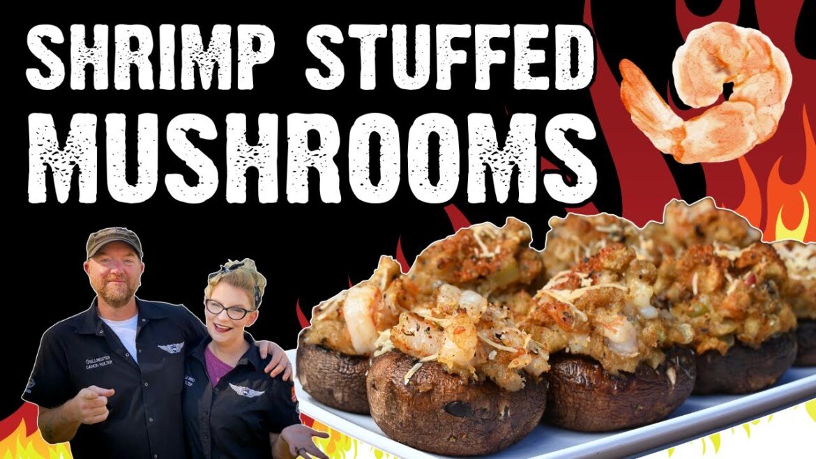 EASY Shrimp Stuffed Mushrooms | Damon and Lu Holter - Dining and Cooking
