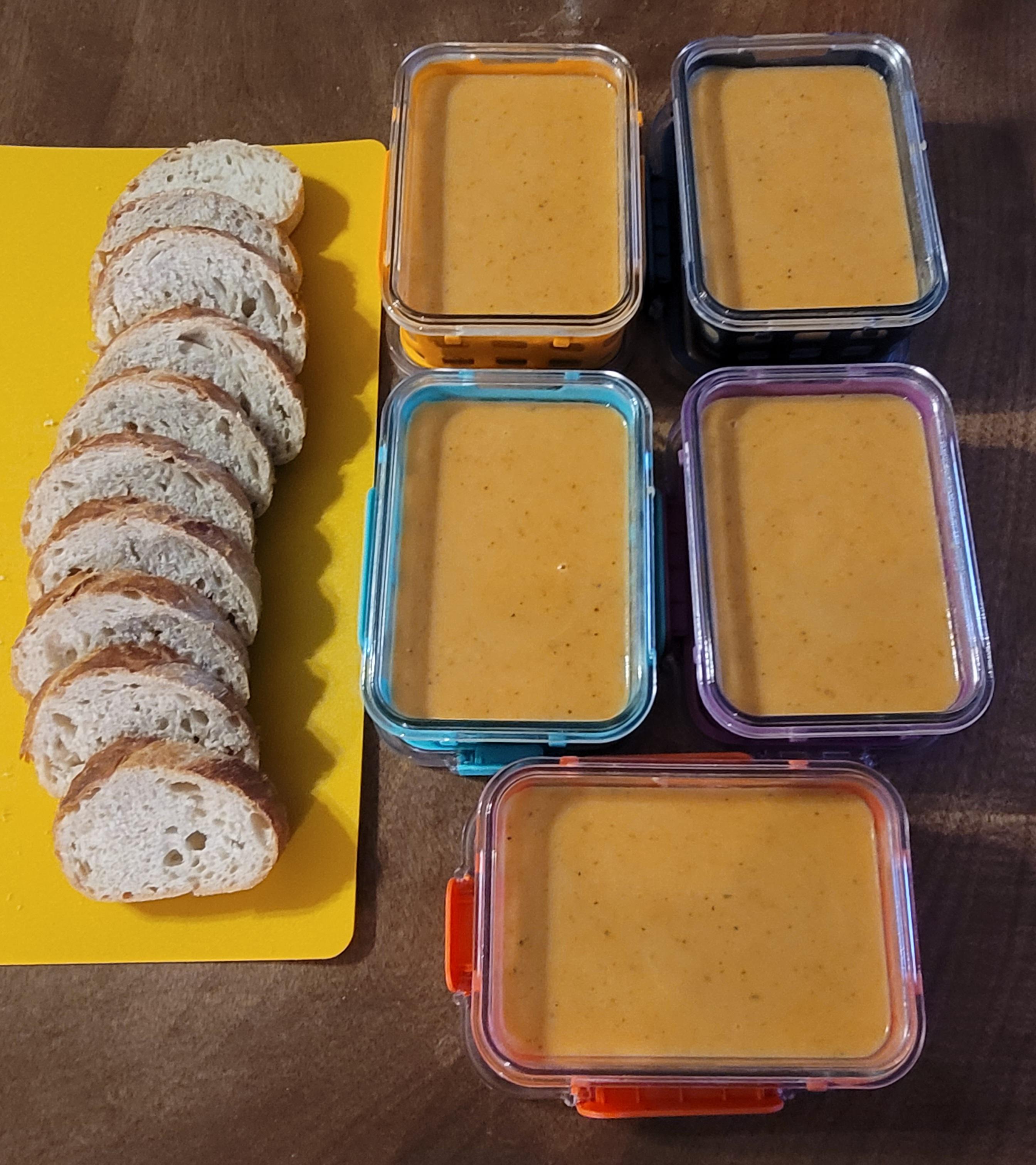 Lunches for this week set: Potage aux Legumes and store bought French ...