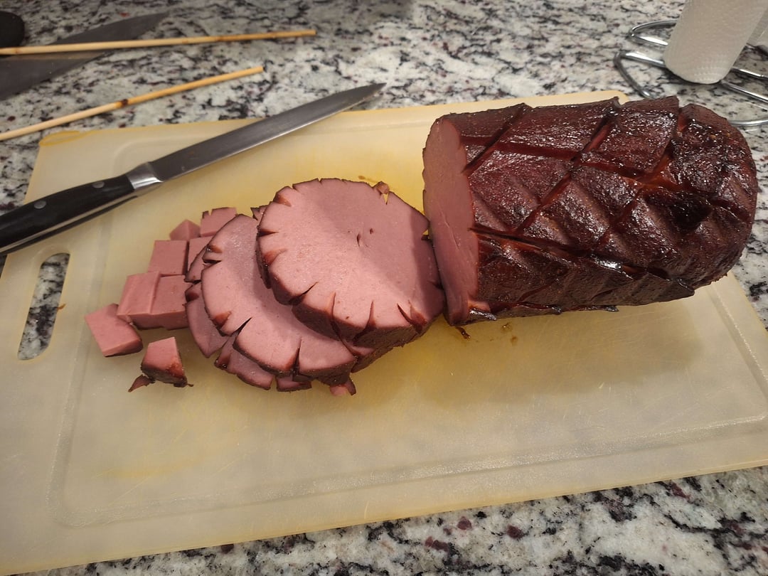 First time smoking a bologna roll, came out great! - Dining and Cooking