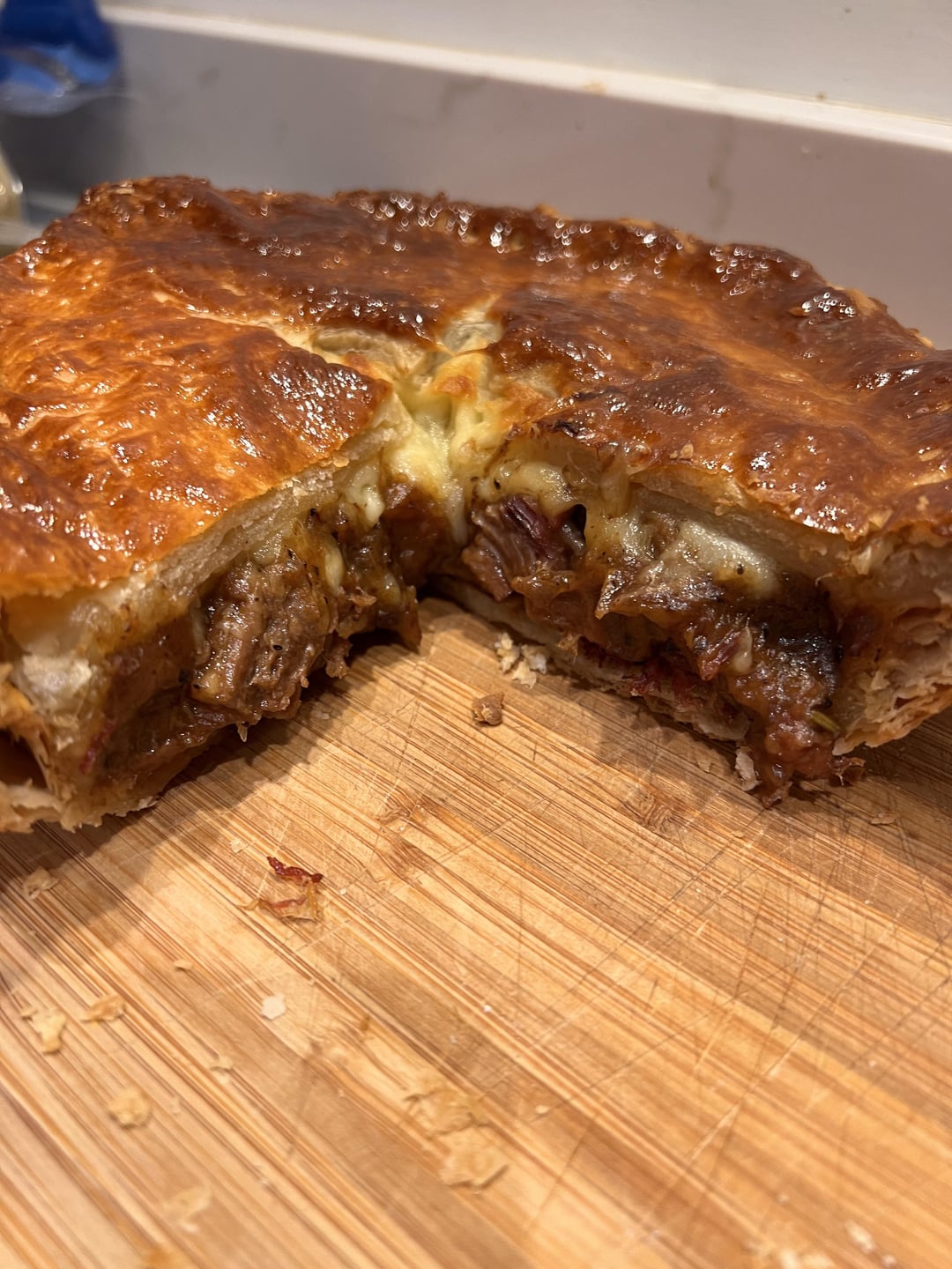 Smoked brisket and cheese pie - Dining and Cooking